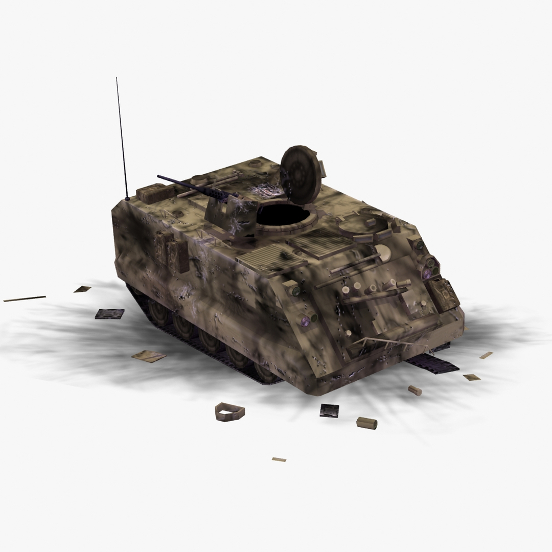 Battle Damaged M113 Apc 3d Model