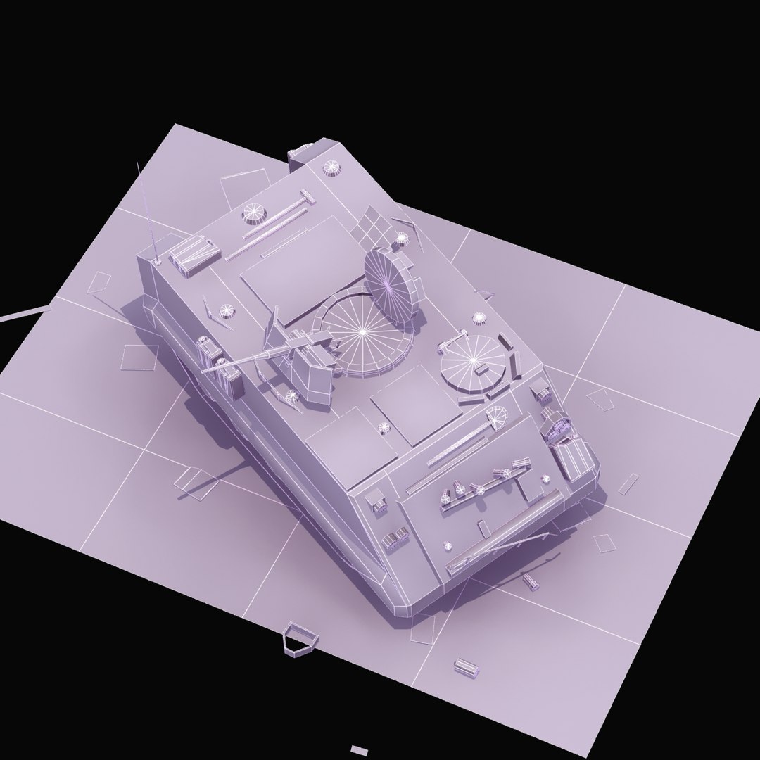 Battle Damaged M113 Apc 3d Model