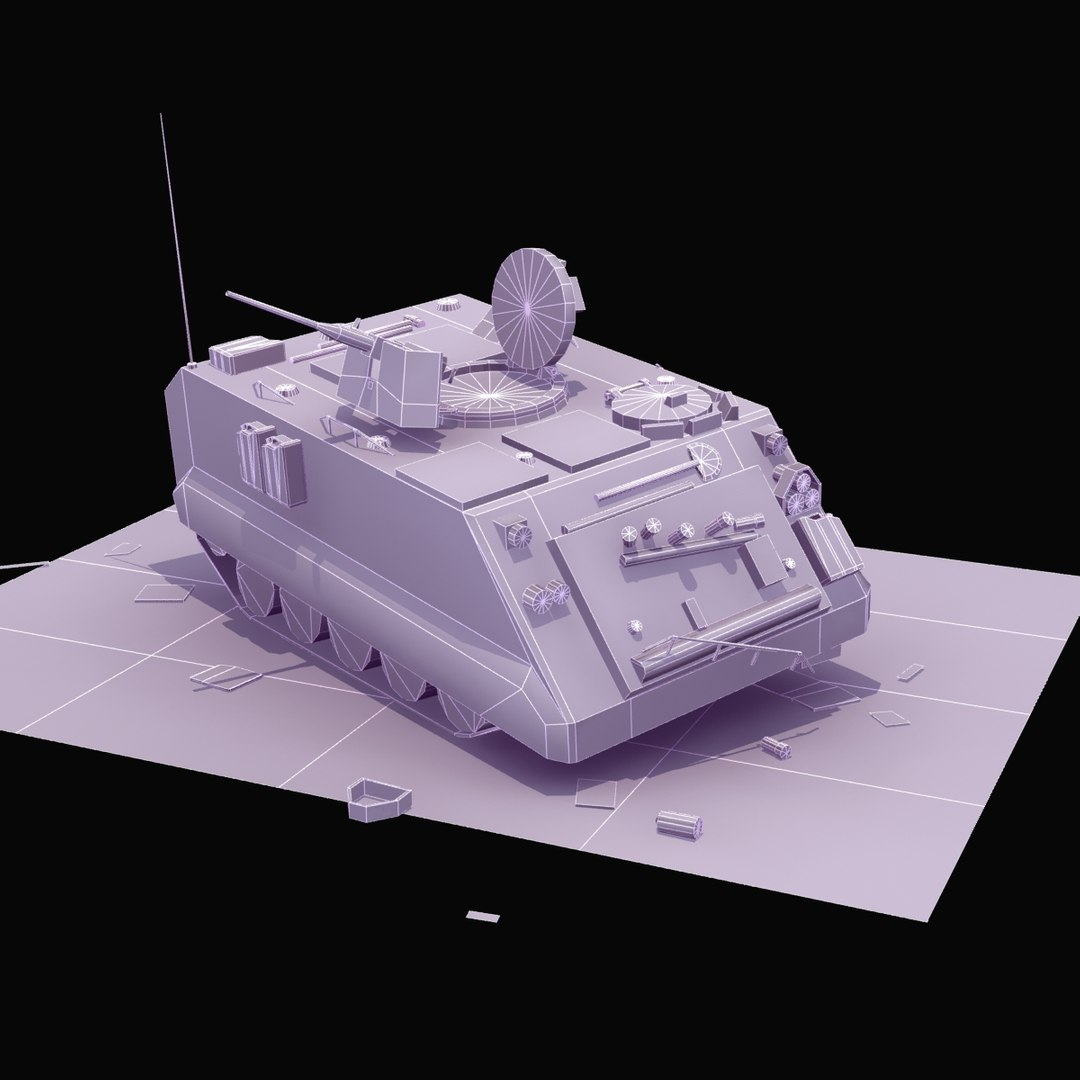 Battle Damaged M113 Apc 3d Model