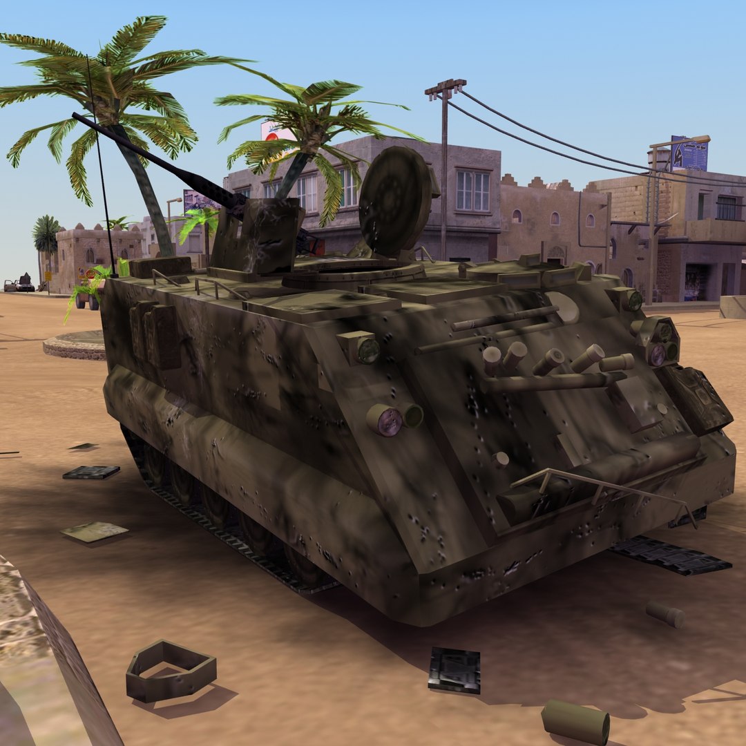 Battle Damaged M113 Apc 3d Model