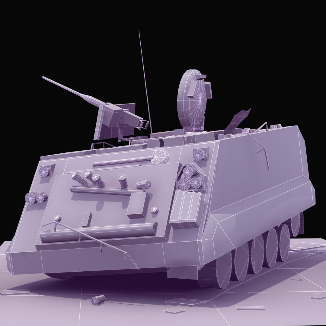 Battle Damaged M113 Apc 3d Model