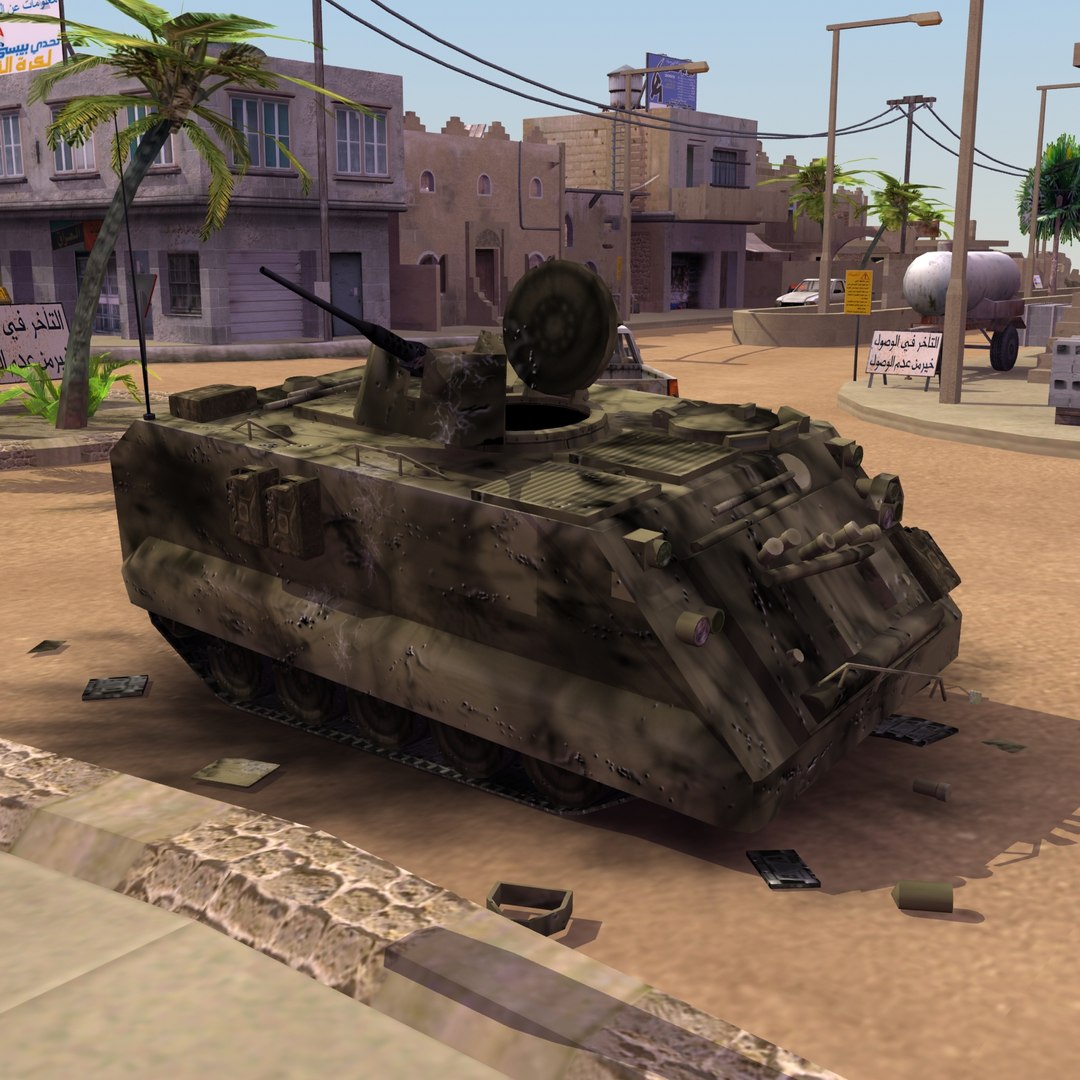 Battle Damaged M113 Apc 3d Model