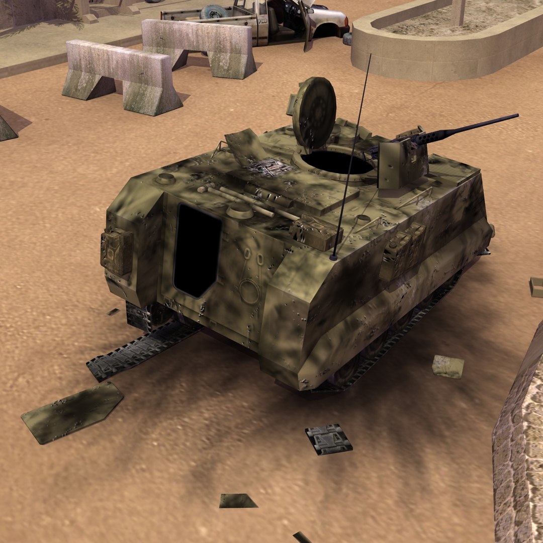 Battle Damaged M113 Apc 3d Model