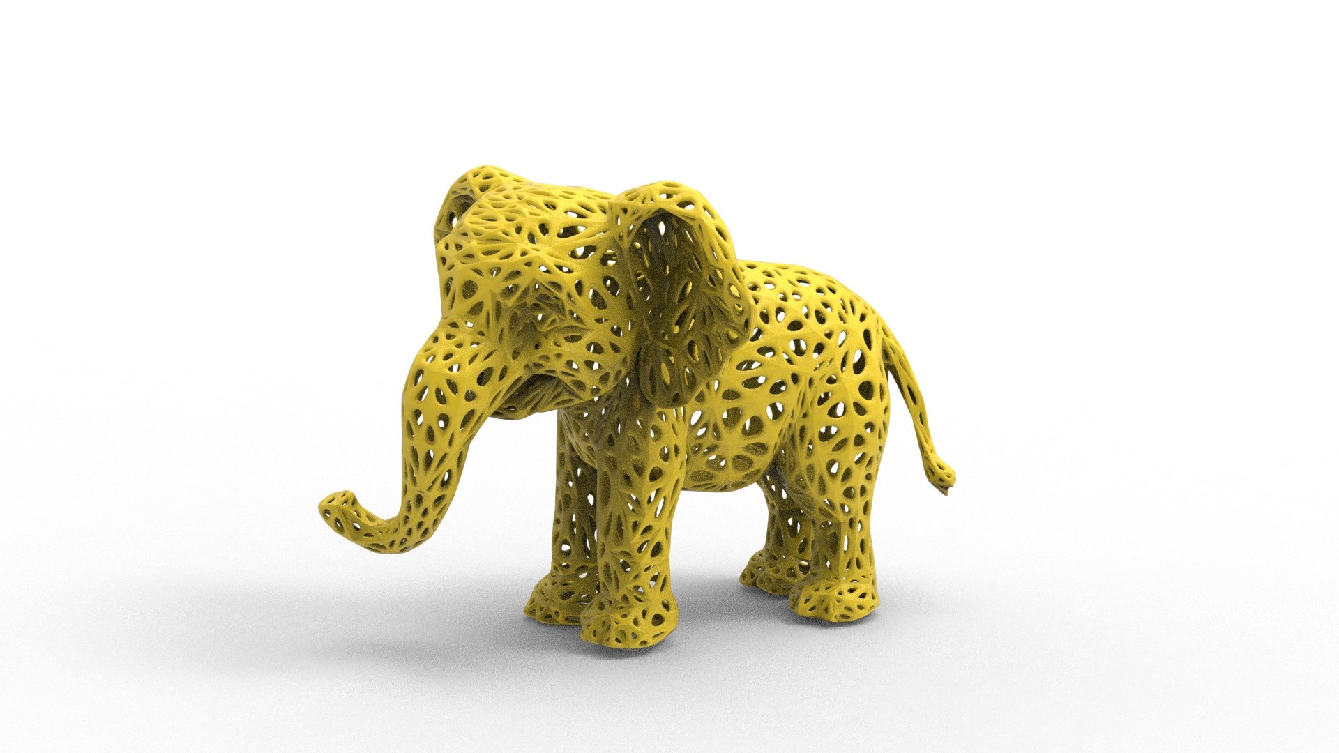 3D Model Elephant Voronoi Style - TurboSquid 2403329