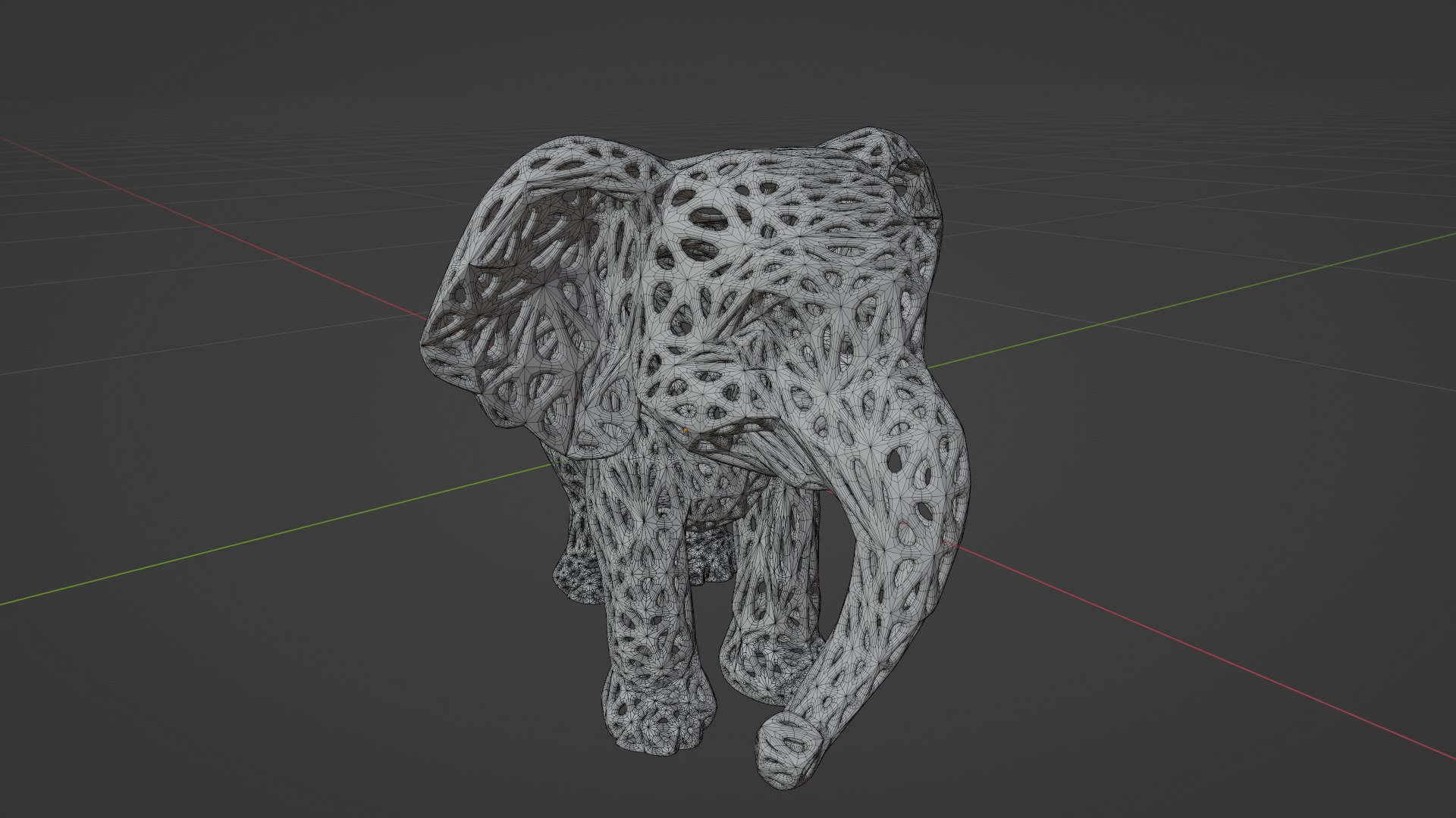 3D Model Elephant Voronoi Style - TurboSquid 2403329