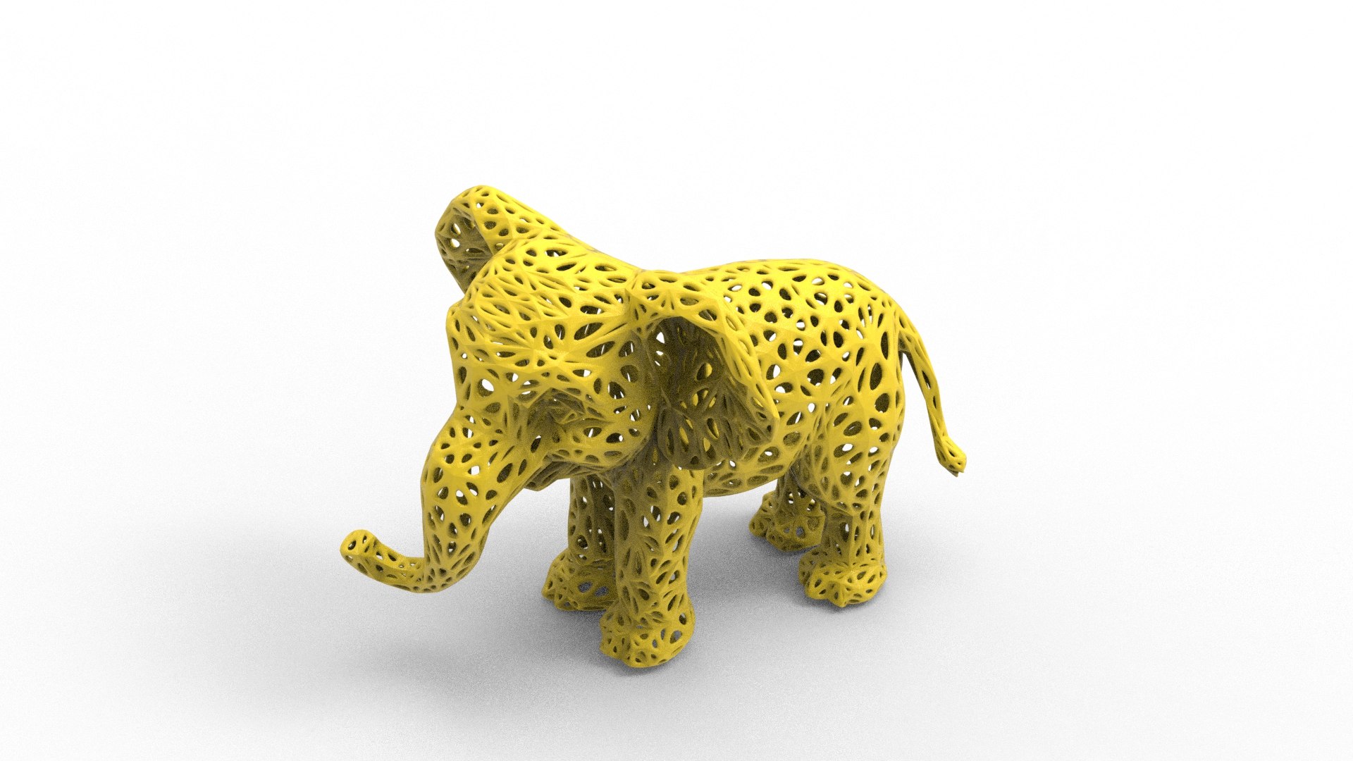 3D Model Elephant Voronoi Style - TurboSquid 2403329