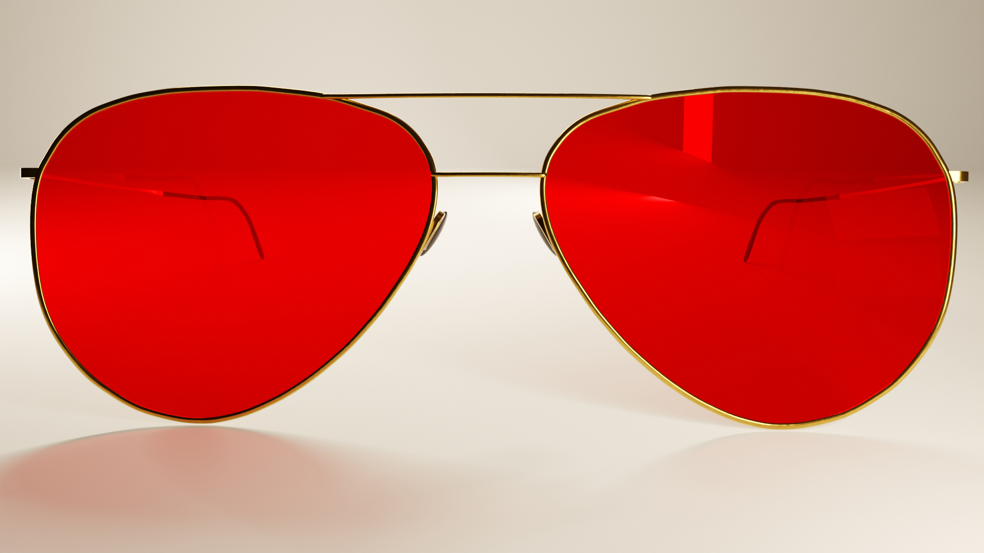 Aviator Sunglasses Red 3d Model Turbosquid 1767331