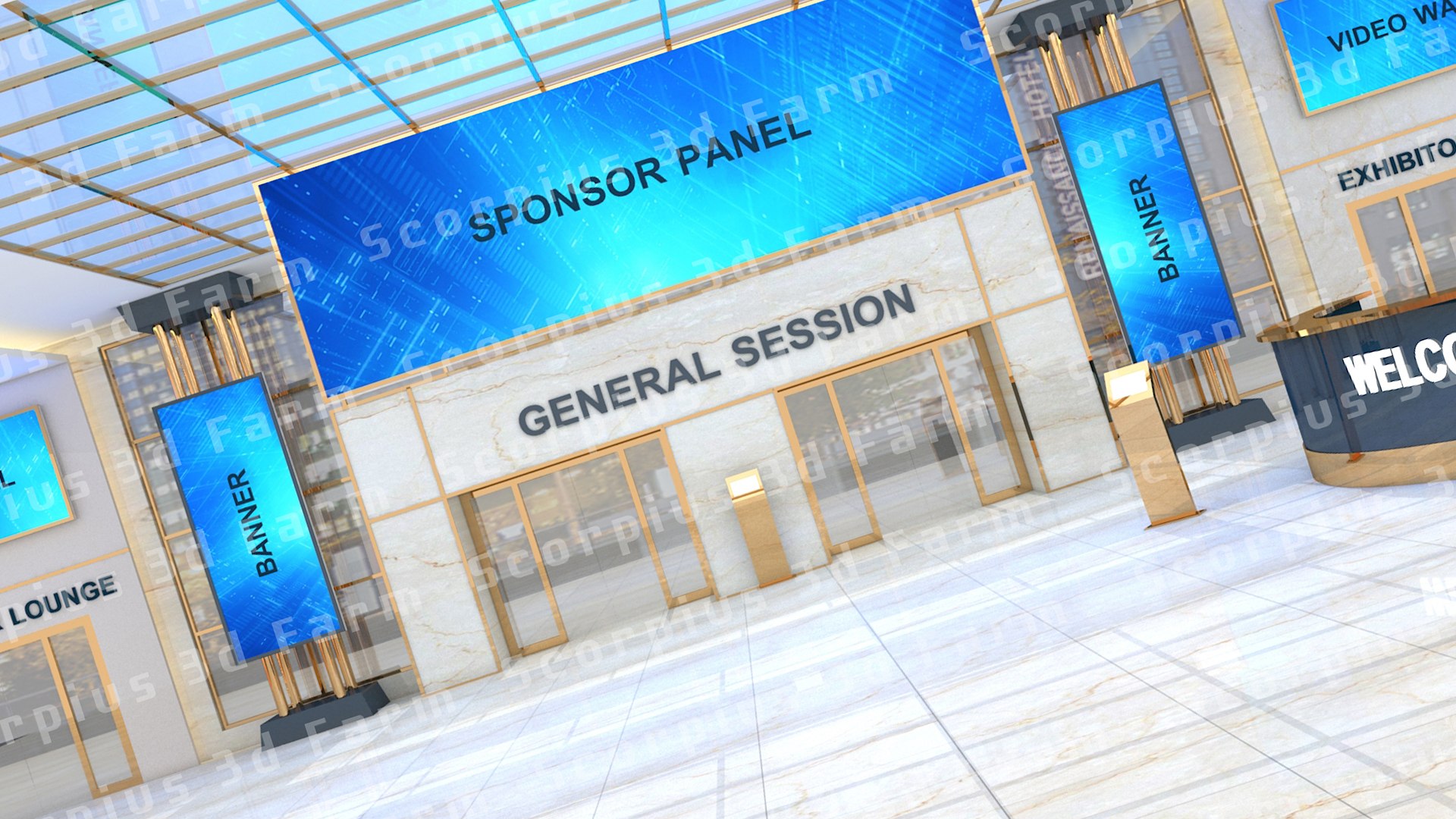 Virtual Lobby 3D Model - TurboSquid 1819430
