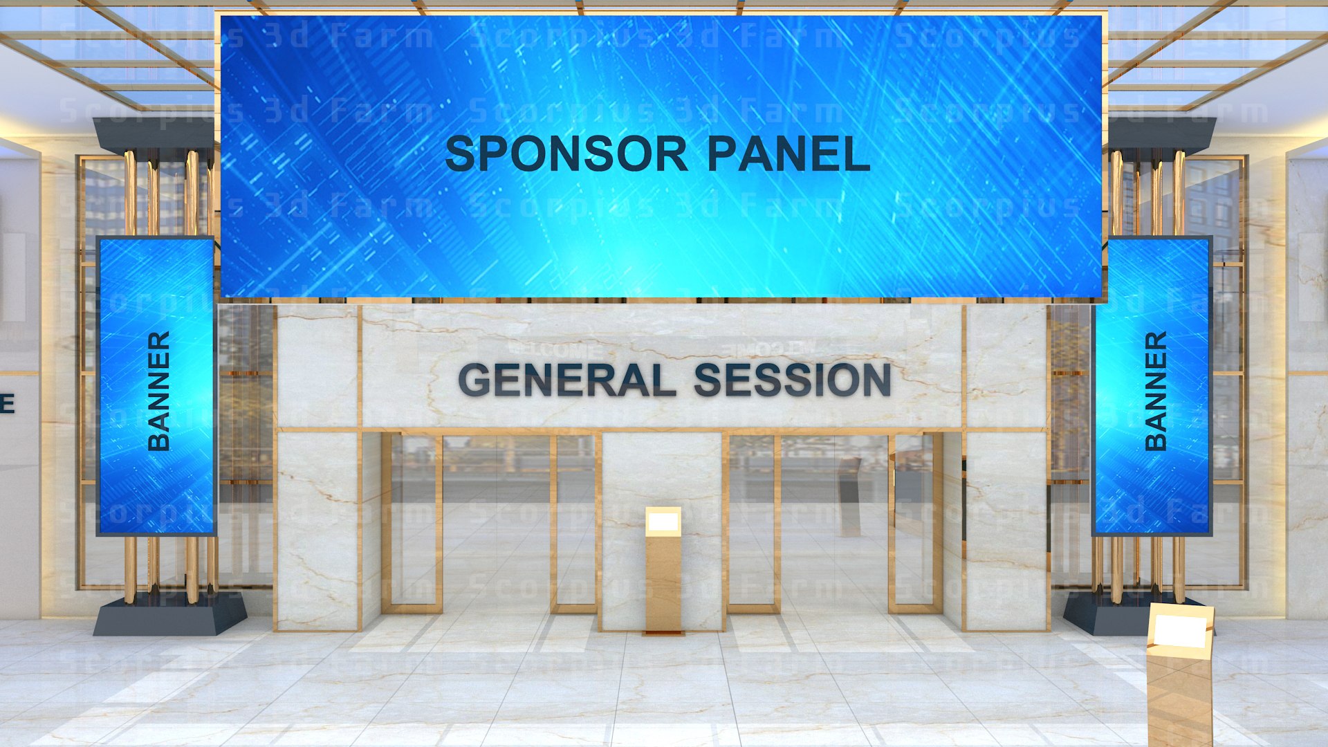 Virtual Lobby 3D Model - TurboSquid 1819430