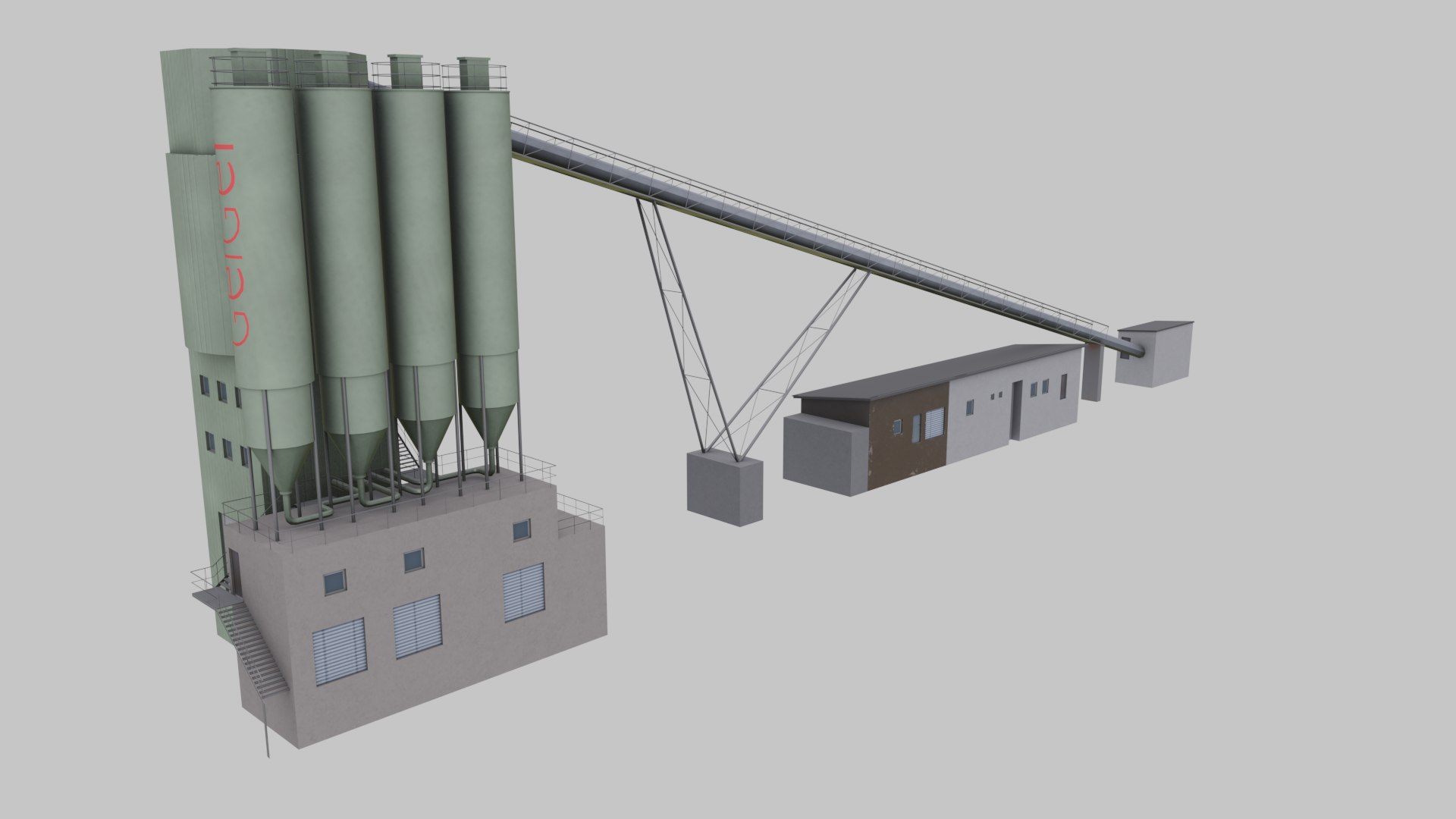 Modern Silo Game Ready PBR With LODs Model - TurboSquid 2365172