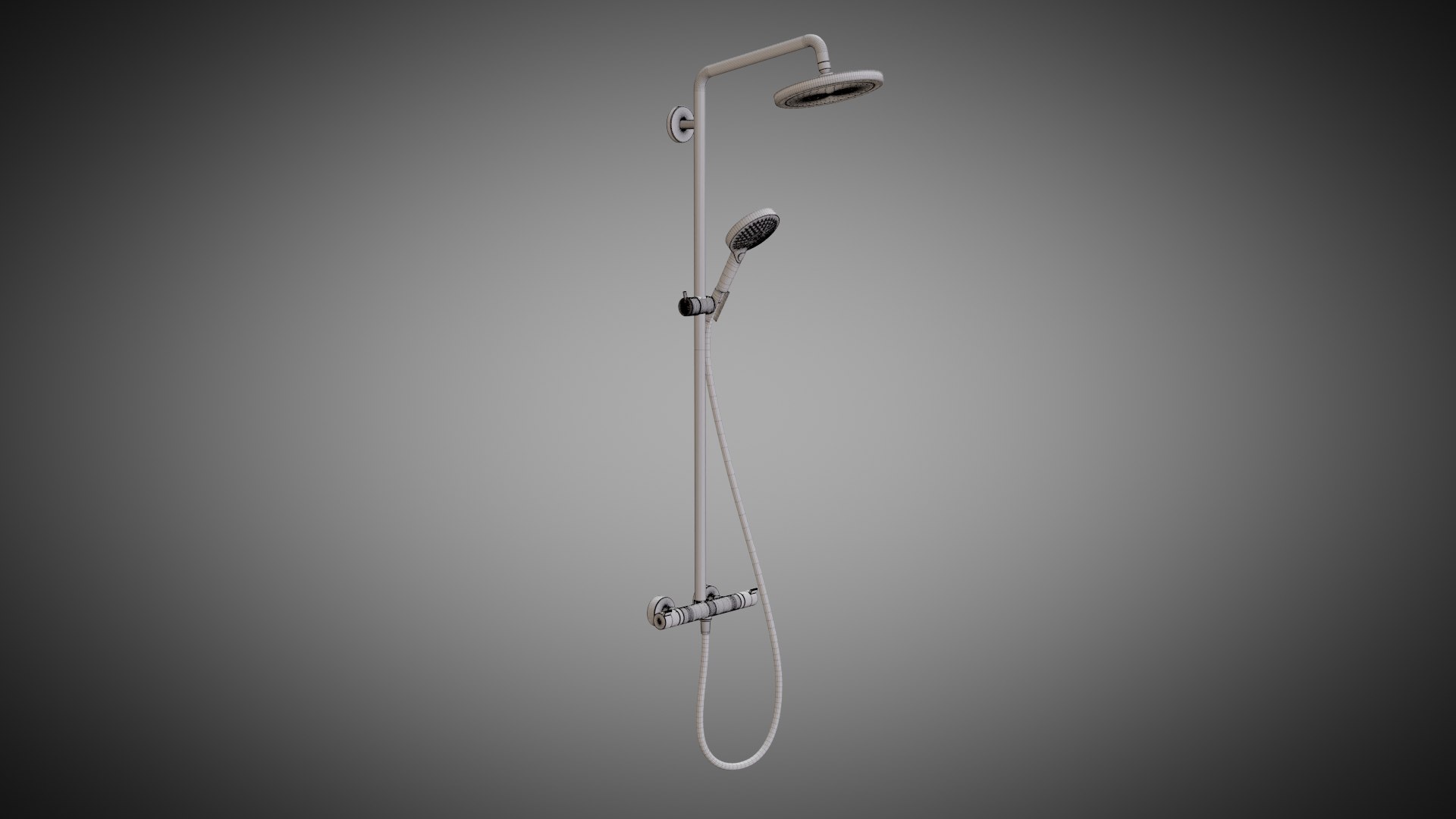 Croma Showerpipe 220 Thermostat by Hansgrohe 3D - TurboSquid 1735707