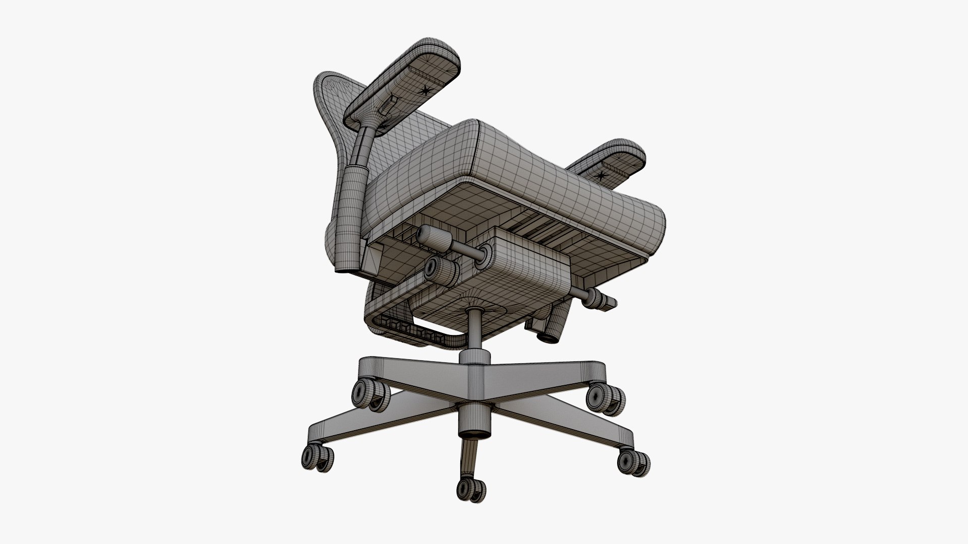 3D Low Back Ergonomic Office Chair Leather Model - TurboSquid 2122488