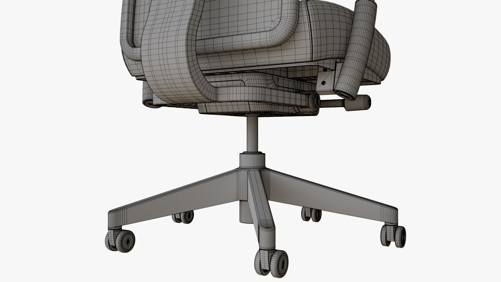 3D Low Back Ergonomic Office Chair Leather Model - TurboSquid 2122488
