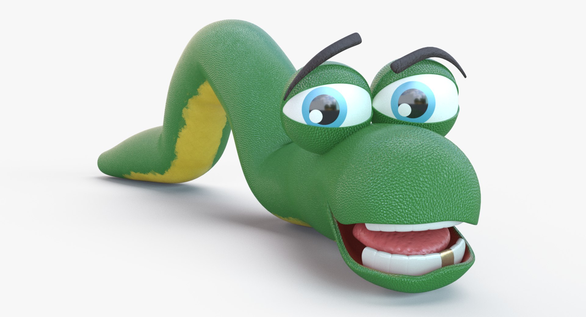Rigged cartoon worm 3D - TurboSquid 1415128