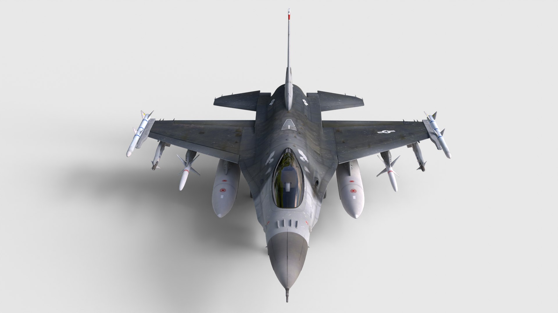 General Dynamics F-16 Fighting Falcon Fighter 3D - TurboSquid 2215083