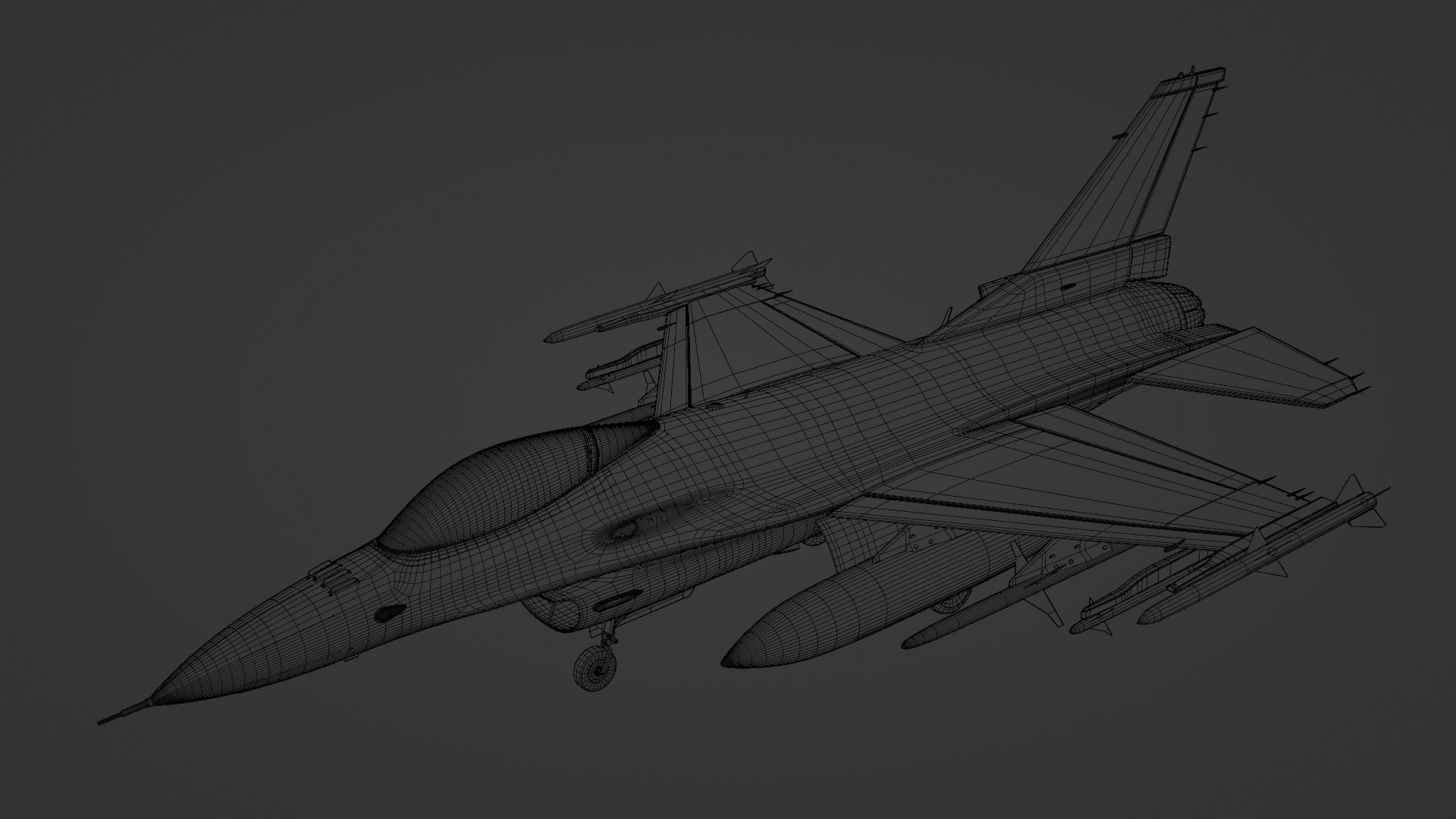 General Dynamics F-16 Fighting Falcon Fighter 3D - TurboSquid 2215083