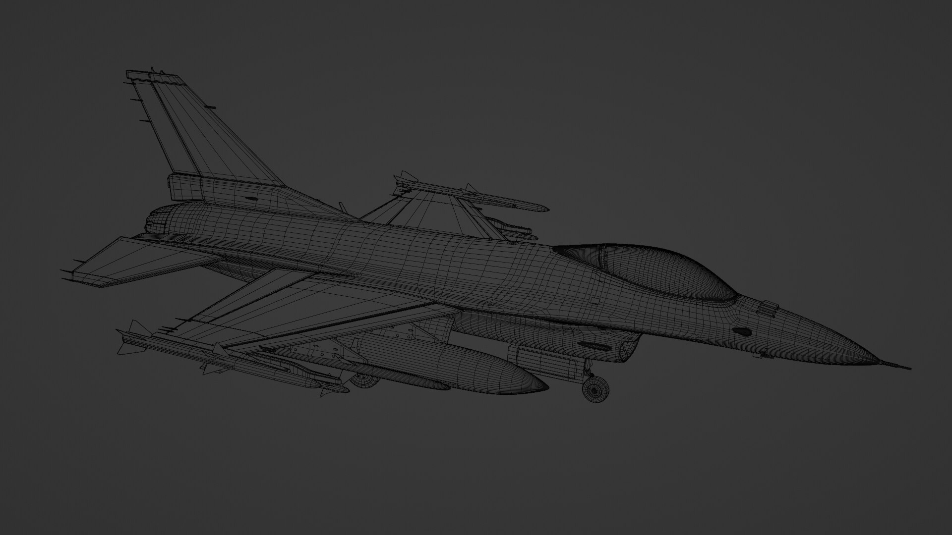 General Dynamics F-16 Fighting Falcon Fighter 3D - TurboSquid 2215083