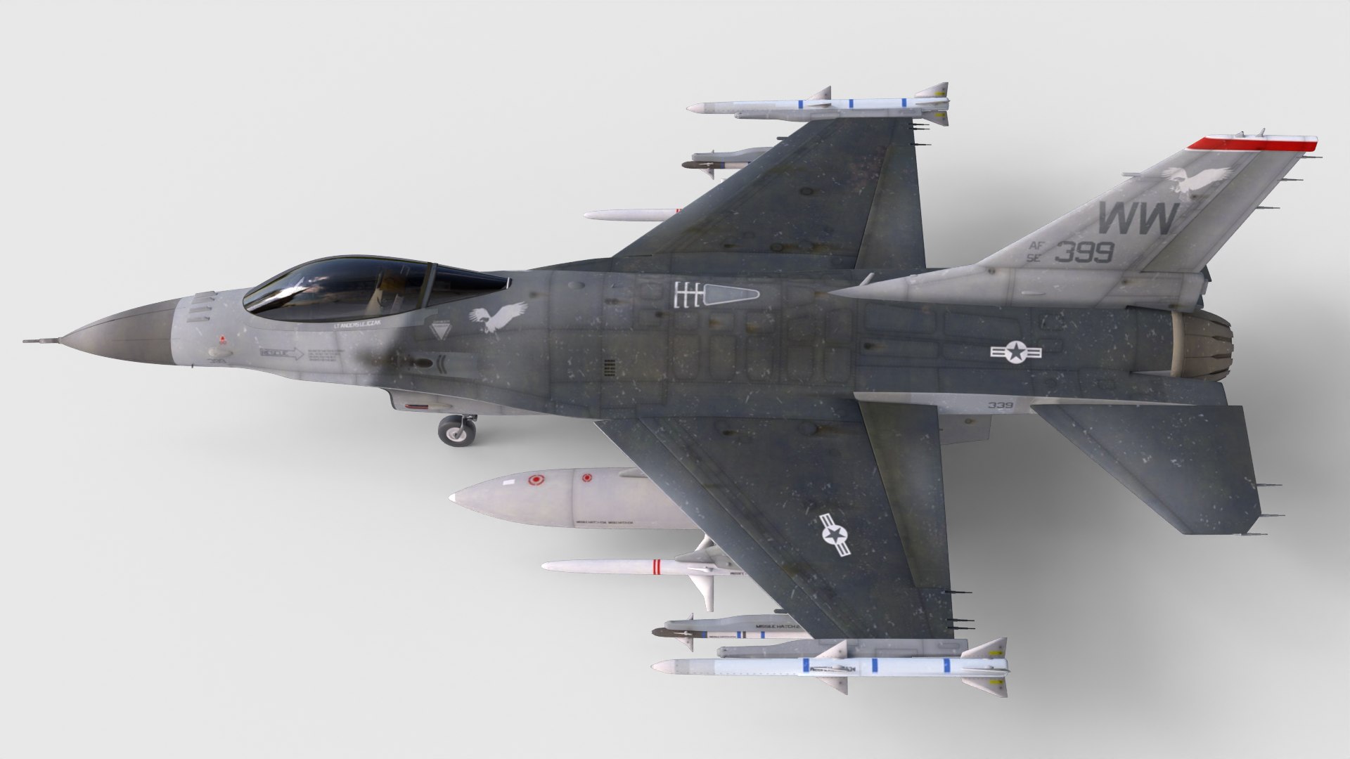 General Dynamics F-16 Fighting Falcon Fighter 3D - TurboSquid 2215083