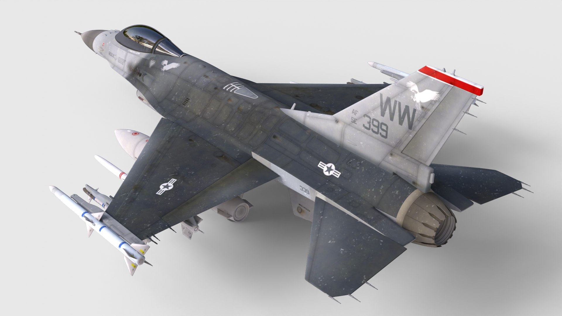 General Dynamics F-16 Fighting Falcon Fighter 3D - TurboSquid 2215083