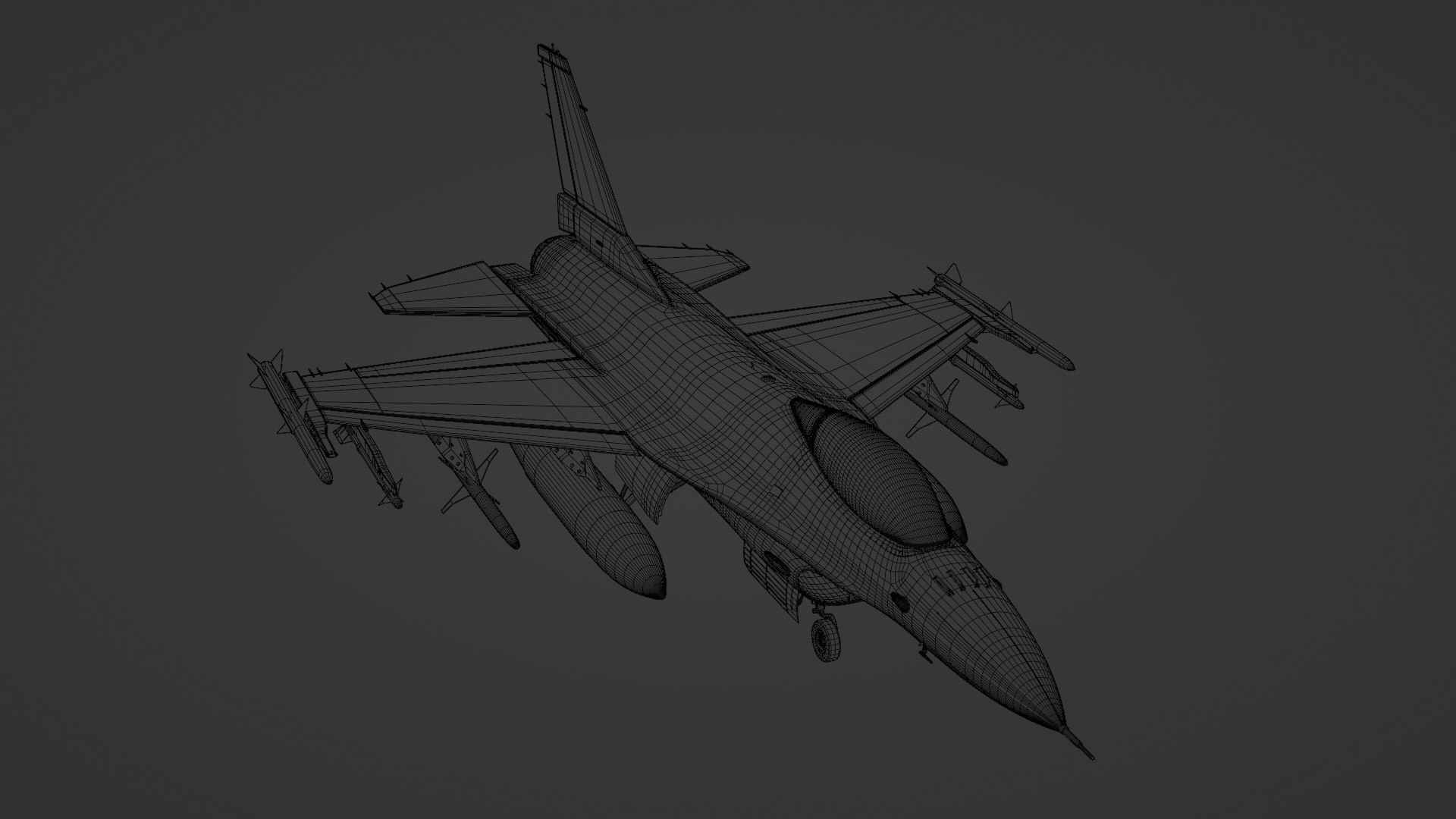 General Dynamics F-16 Fighting Falcon Fighter 3D - TurboSquid 2215083