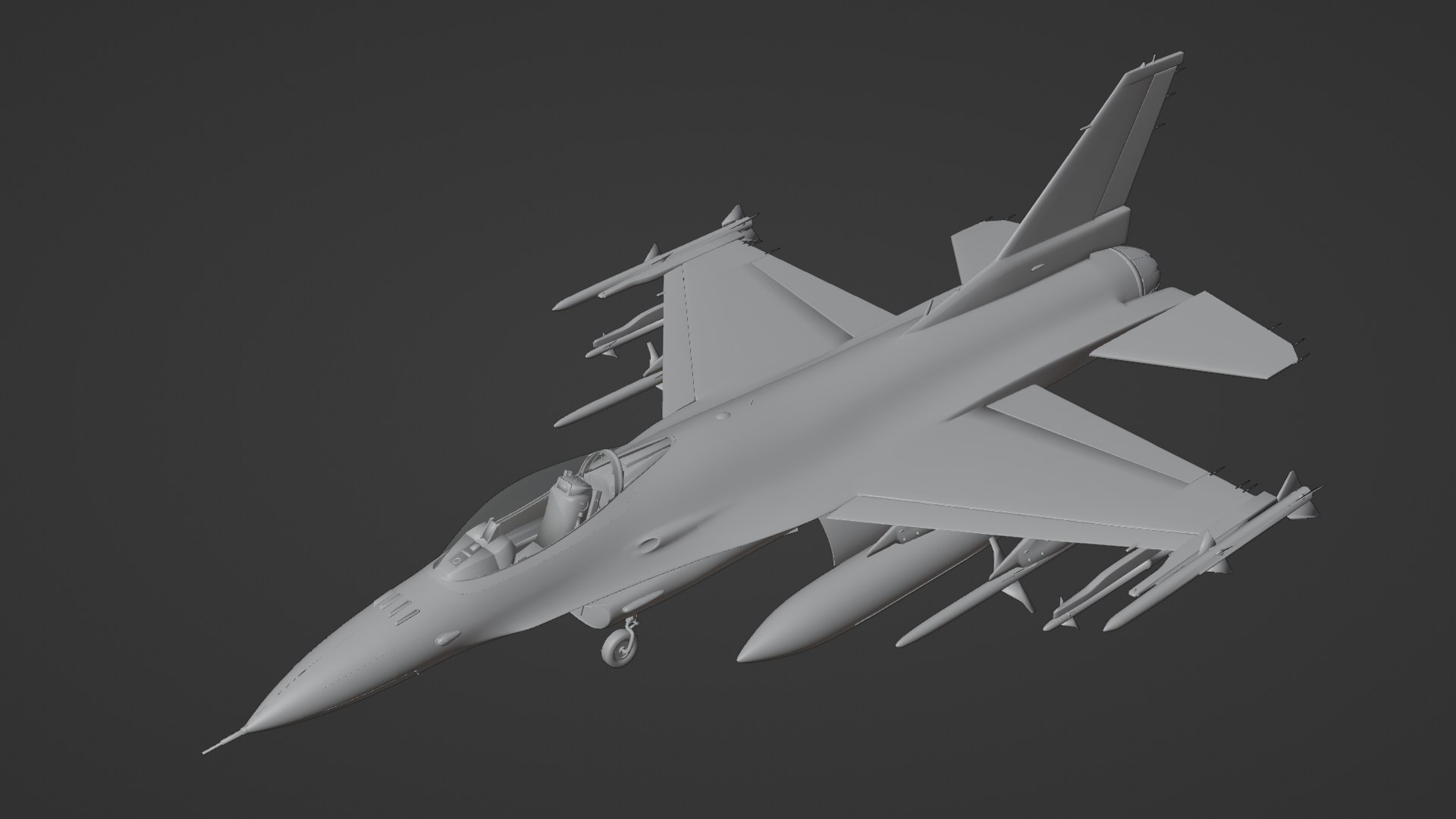 General Dynamics F-16 Fighting Falcon Fighter 3D - TurboSquid 2215083