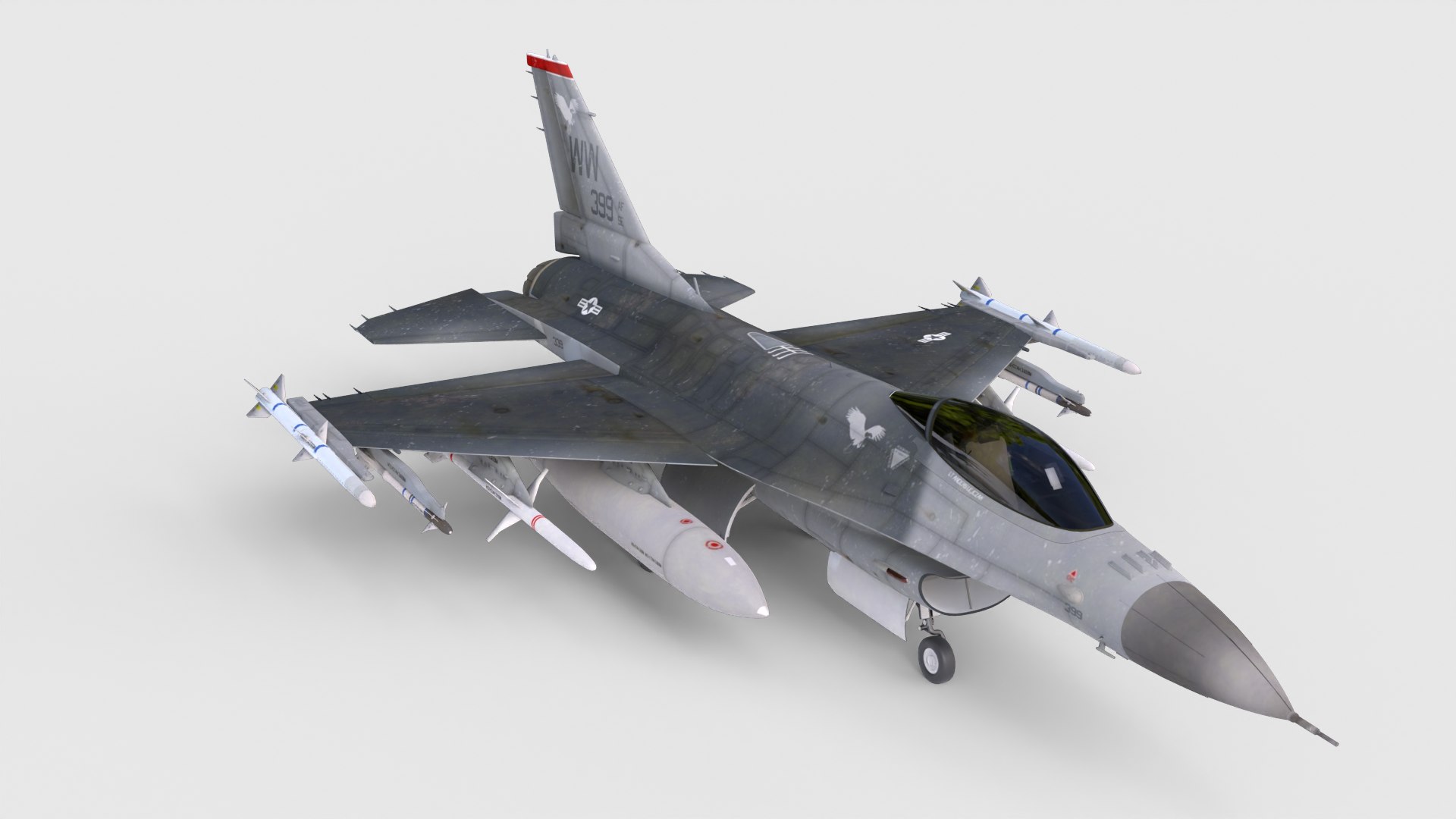 General Dynamics F-16 Fighting Falcon Fighter 3D - TurboSquid 2215083