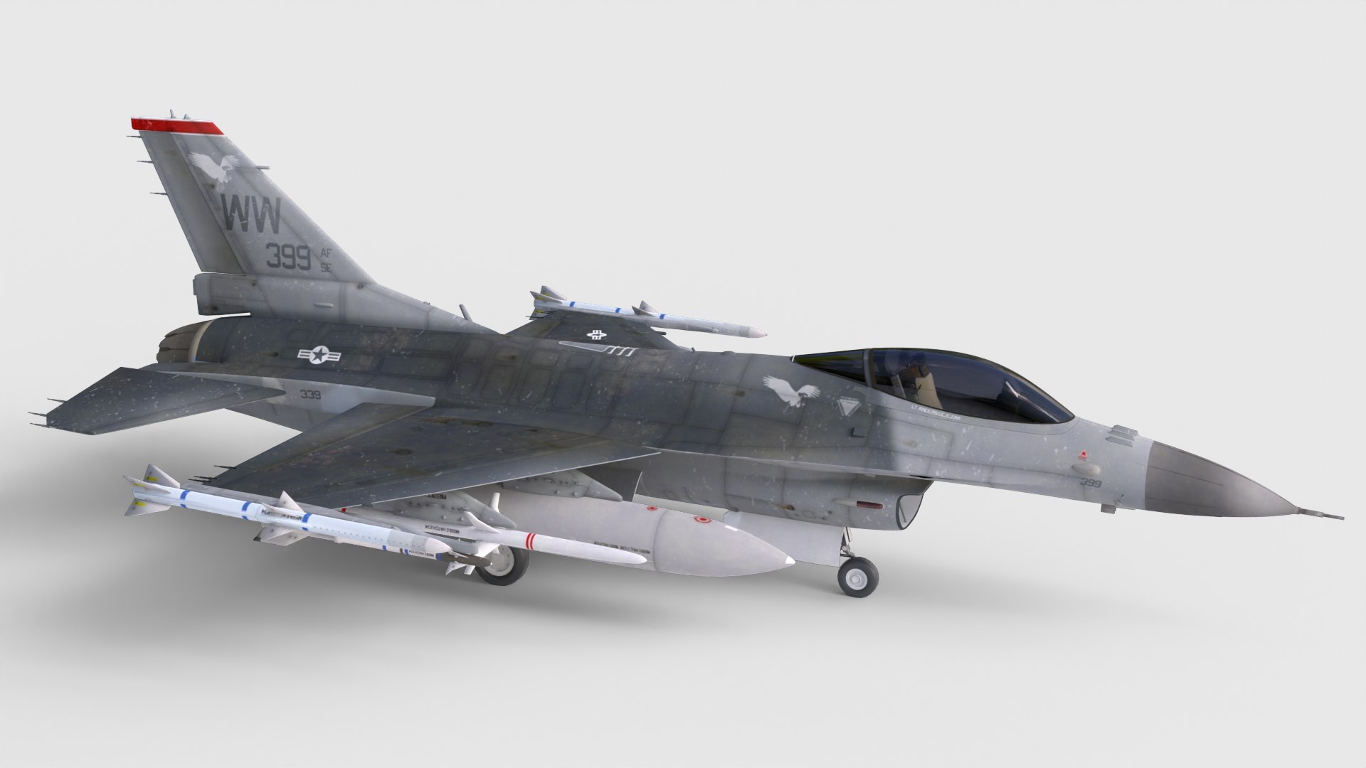 General Dynamics F-16 Fighting Falcon Fighter 3D - TurboSquid 2215083