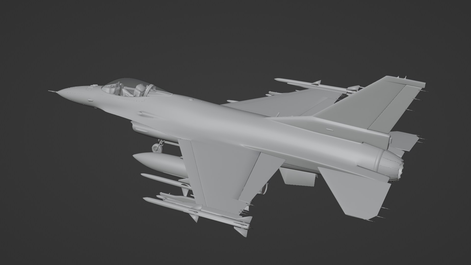 General Dynamics F-16 Fighting Falcon Fighter 3D - TurboSquid 2215083