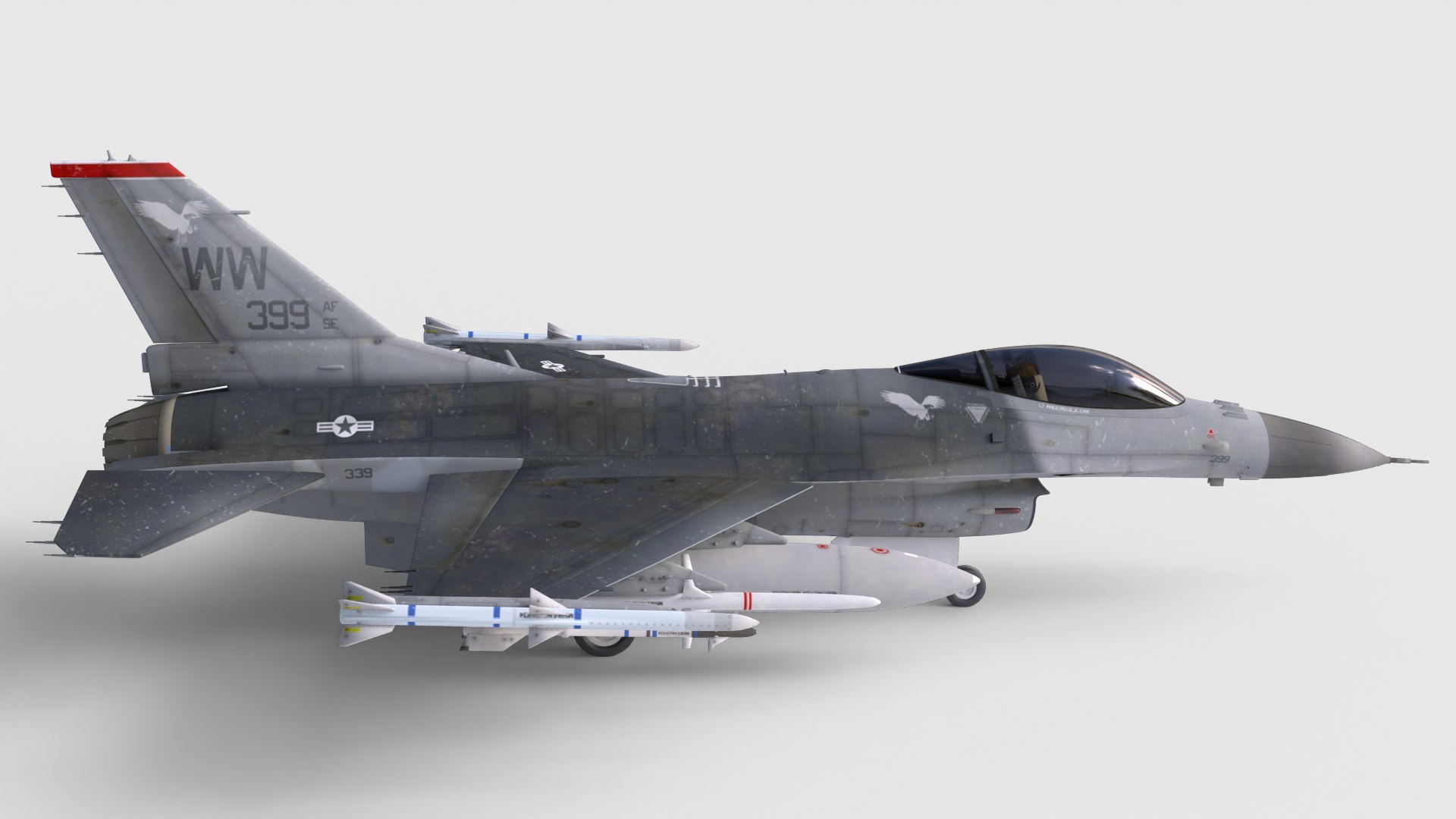 General Dynamics F-16 Fighting Falcon Fighter 3D - TurboSquid 2215083