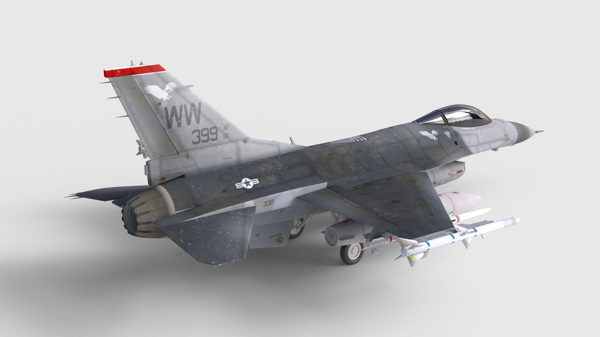 General Dynamics F-16 Fighting Falcon Fighter 3D - TurboSquid 2215083