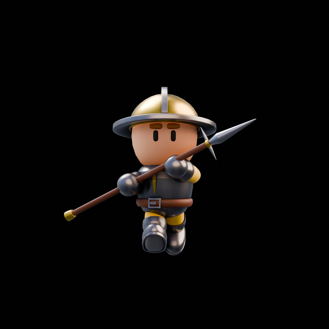 3D Model Tinymen - Kingdom Of Bagels - Military - TurboSquid 2253987