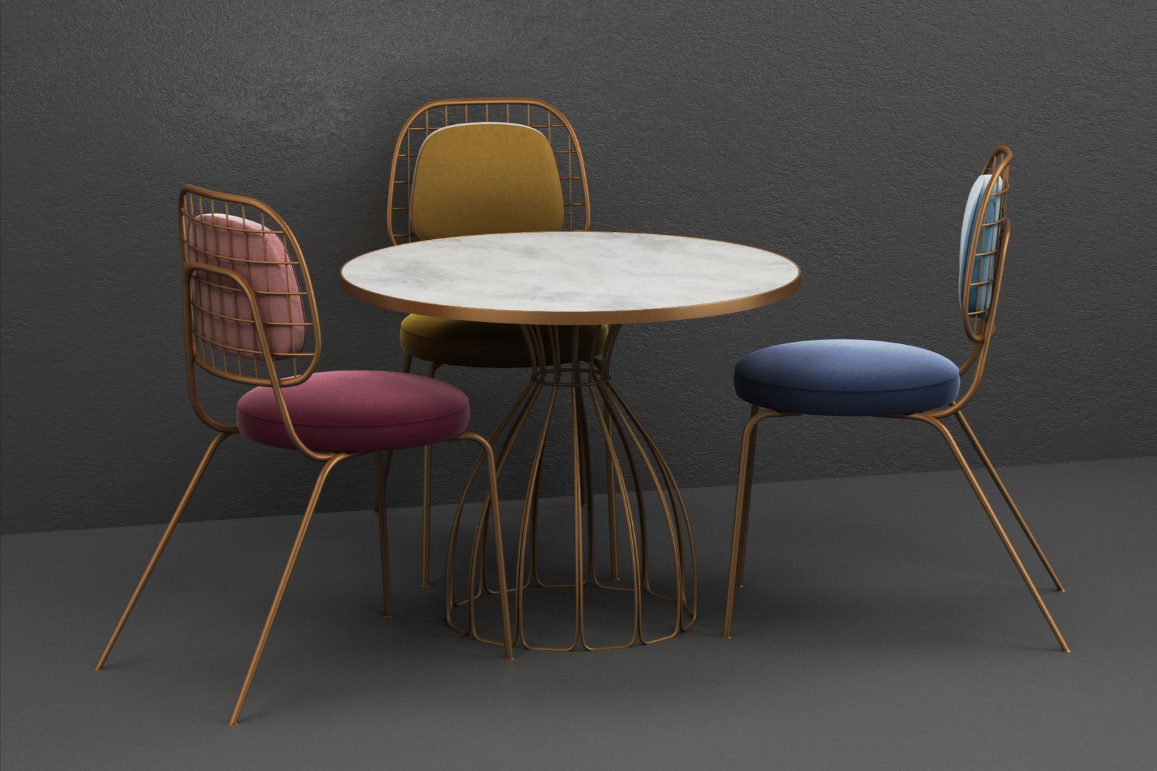 Table chairs model - TurboSquid 1406521