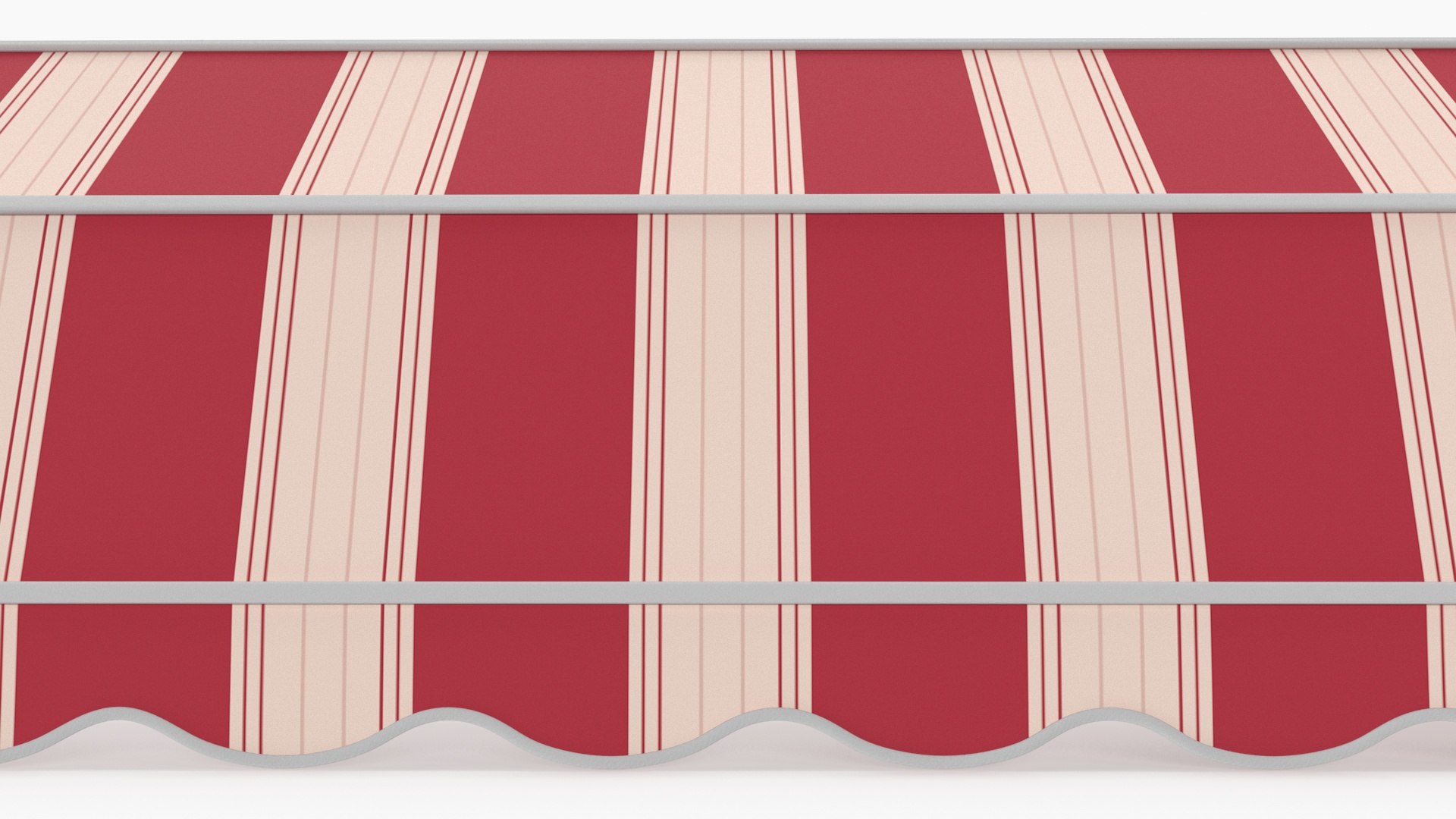 3D Storefront Awning Tent Striped Red Model - TurboSquid 2202573