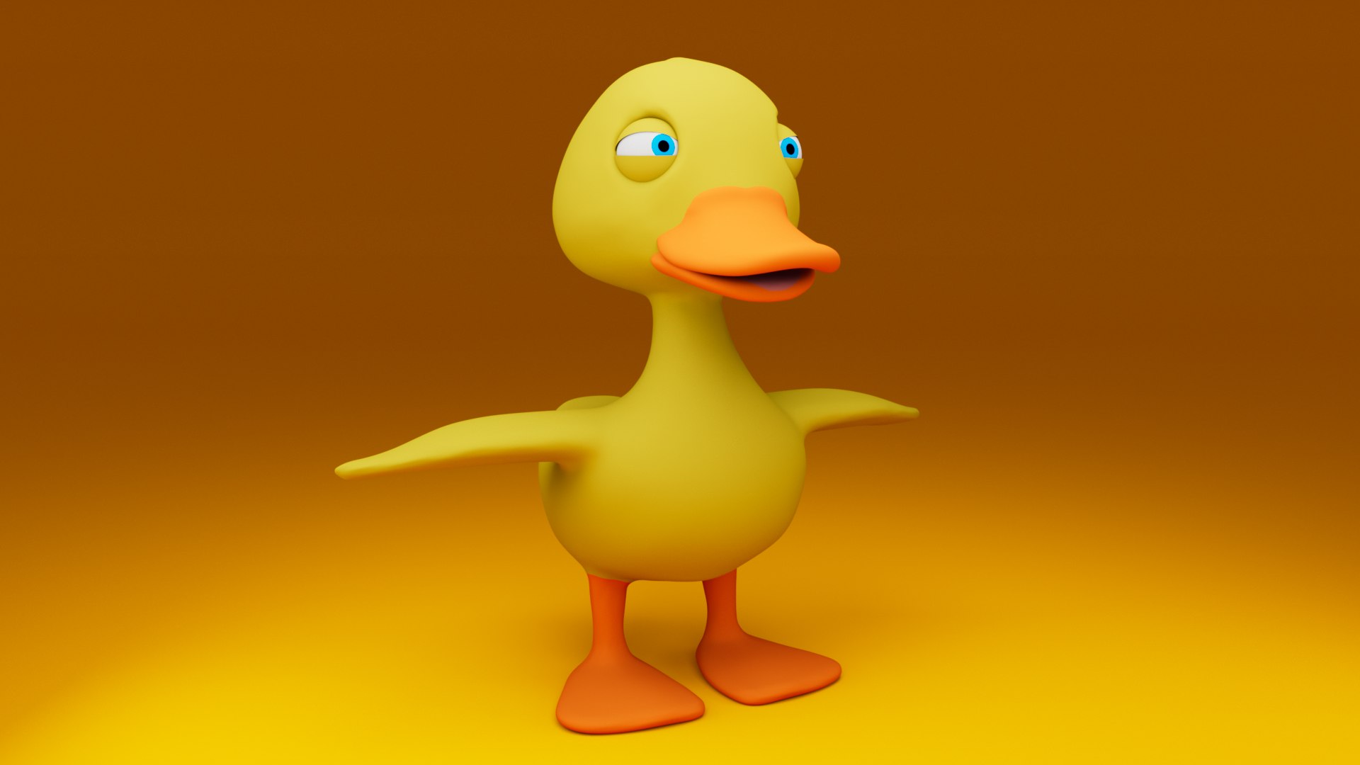 Stylized Cartoon Duck 3D Model Model - TurboSquid 2204487