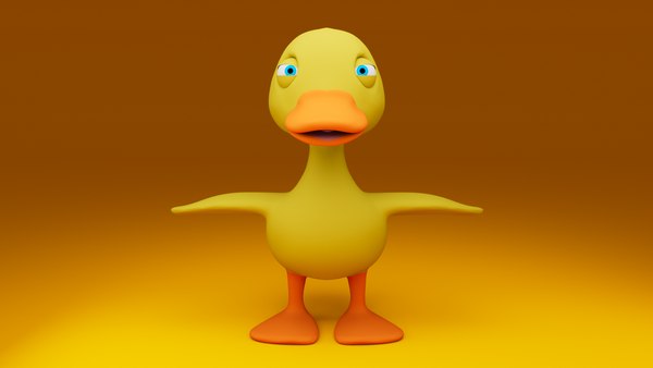 modelo 3d Modelo 3D de pato de dibujos animados estilizado modelo 3d - TurboSquid 2204487