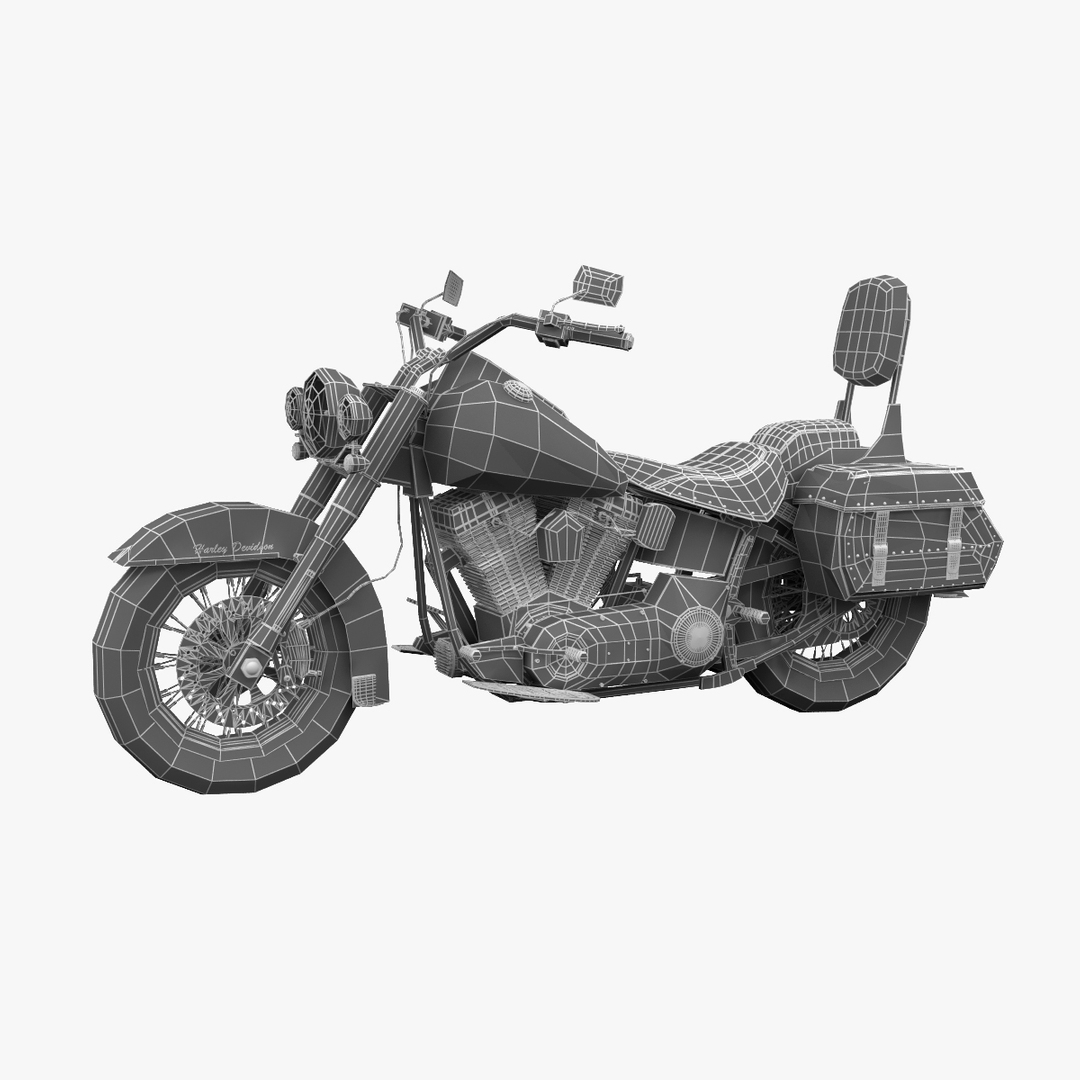 3d Harley Davidson Softail Model