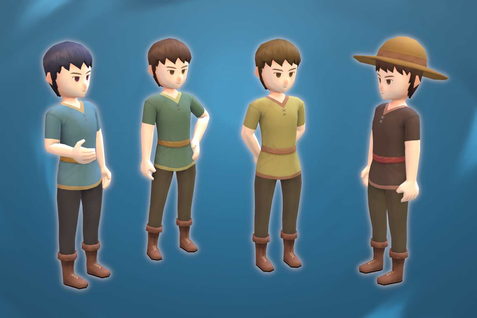 Free Stylized NPC - Peasant Nolant 3D Model - TurboSquid 2070554