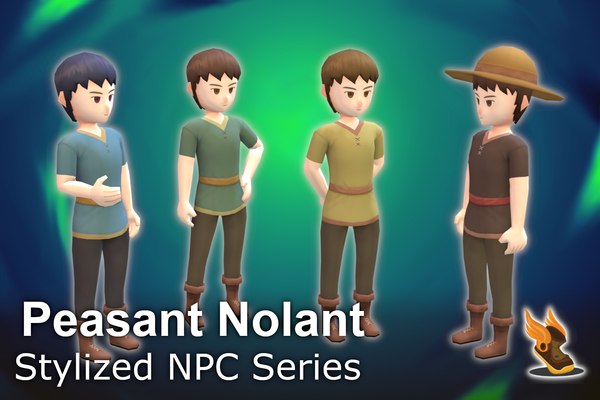 modelo 3d NPC estilizado - Campesino Nolant gratis - TurboSquid 2070554