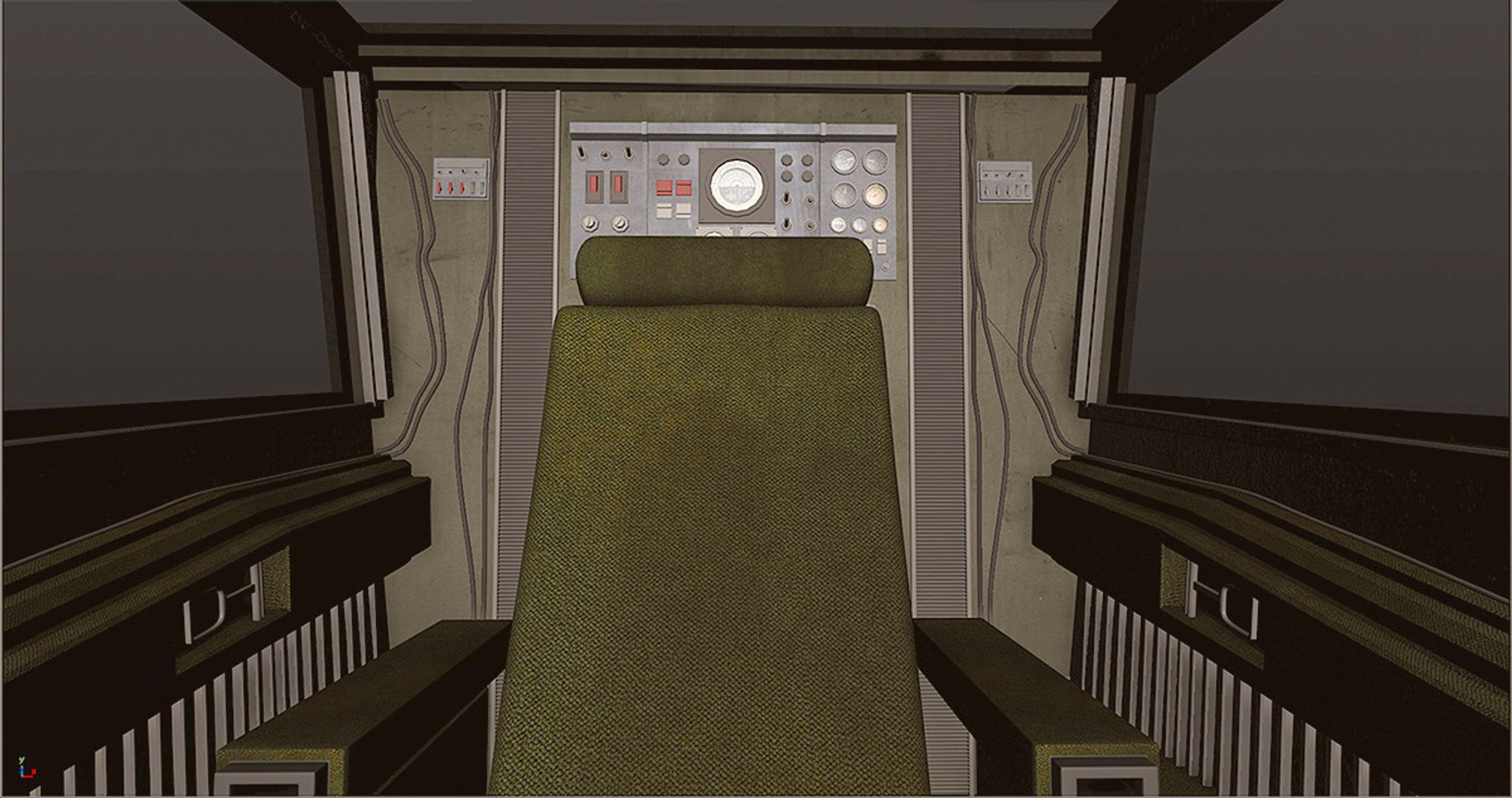 Helicopter Cockpit 3d Obj