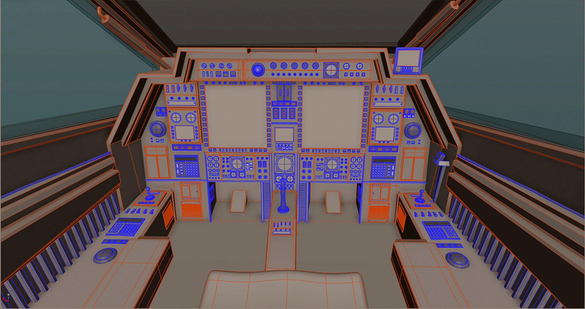 Helicopter Cockpit 3d Obj