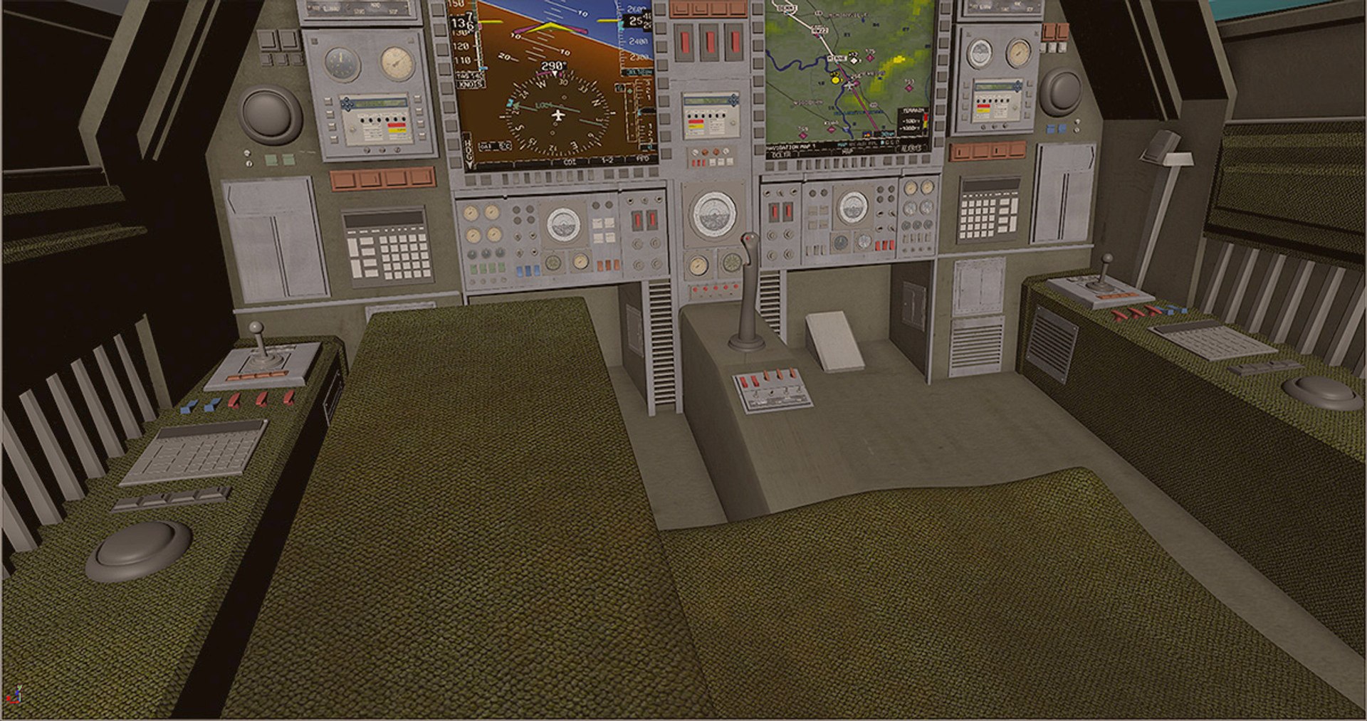 Helicopter Cockpit 3d Obj