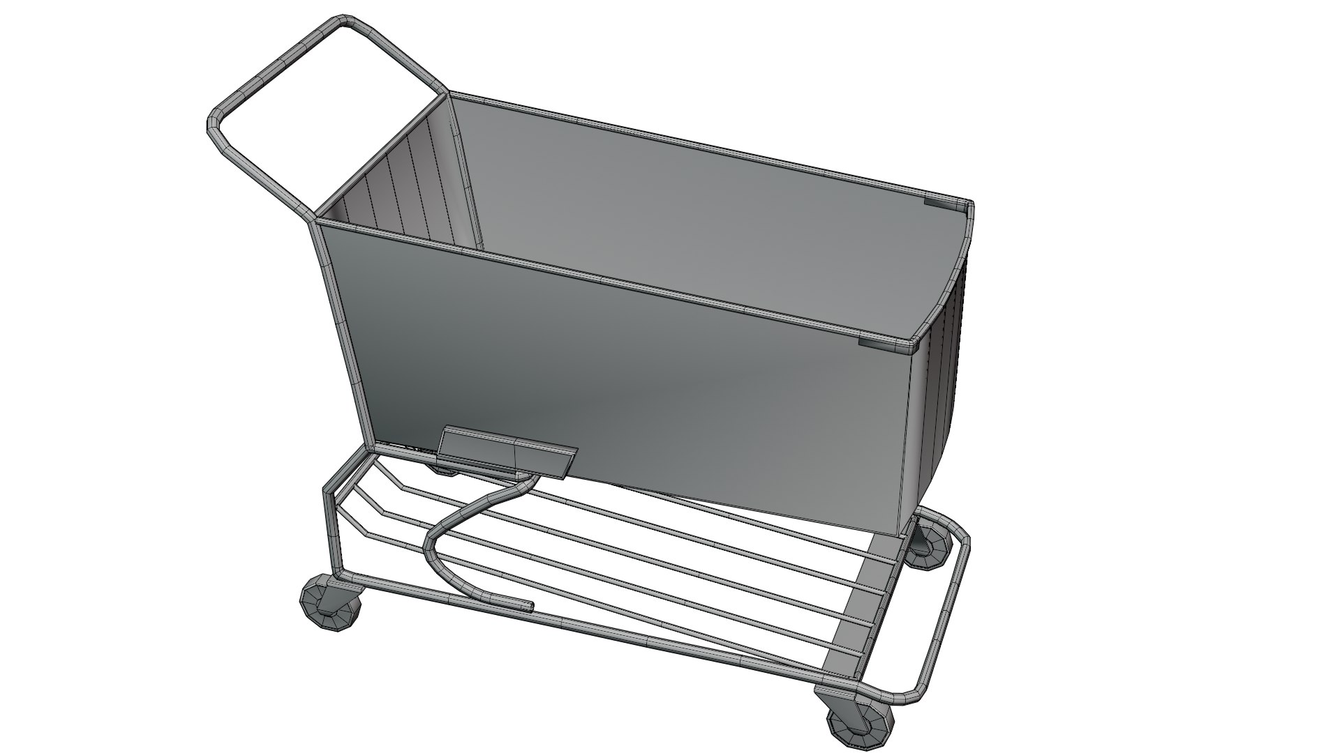 3D Shopping Cart And Basket Model - TurboSquid 2226548