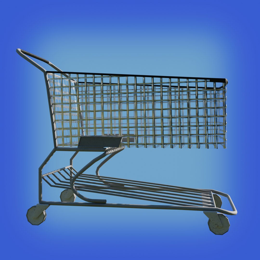 3D Shopping Cart And Basket Model - TurboSquid 2226548