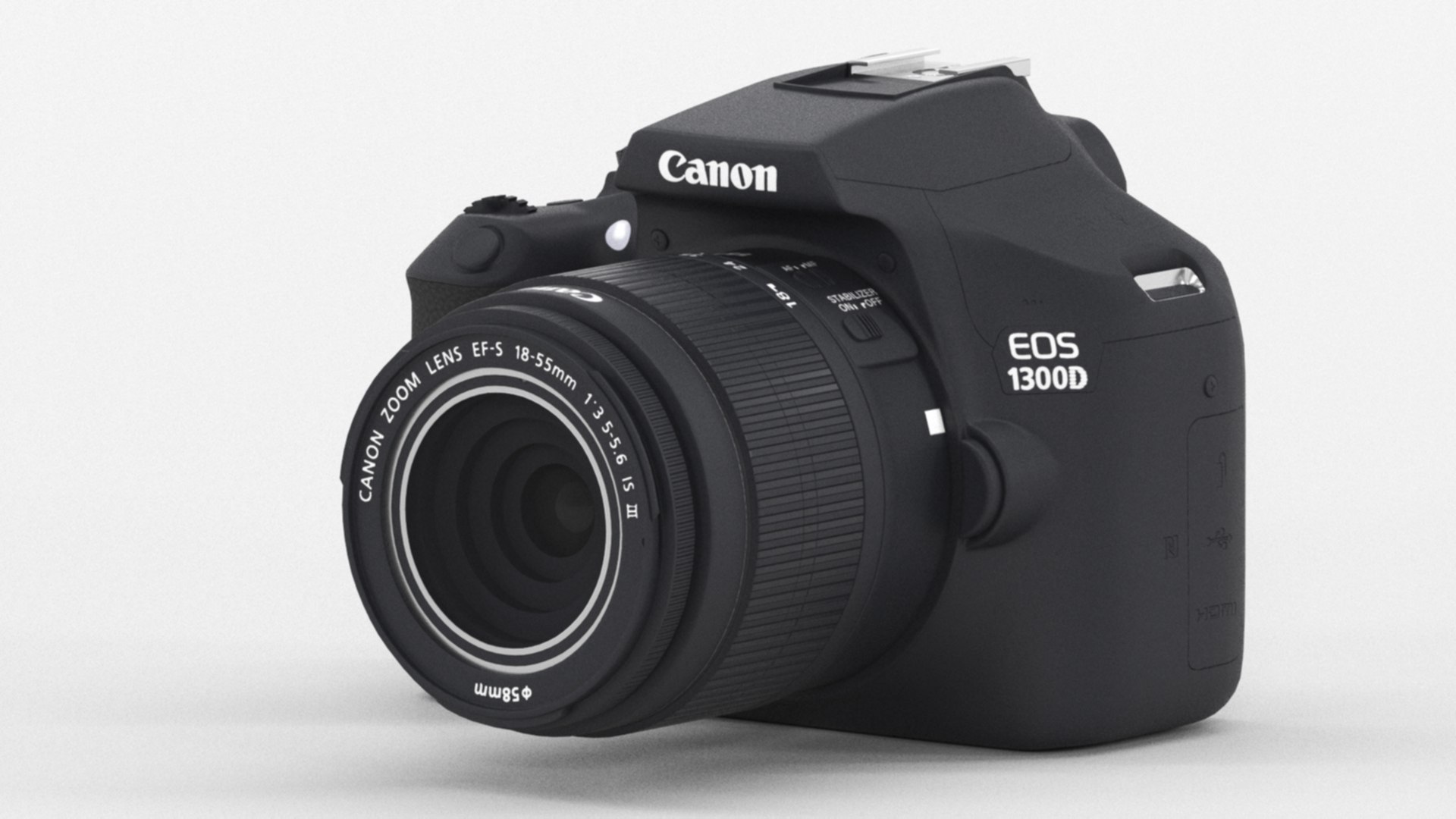 3D Model Canon EOS 1300D Import Version - 18 MP SLR Camera - TurboSquid ...