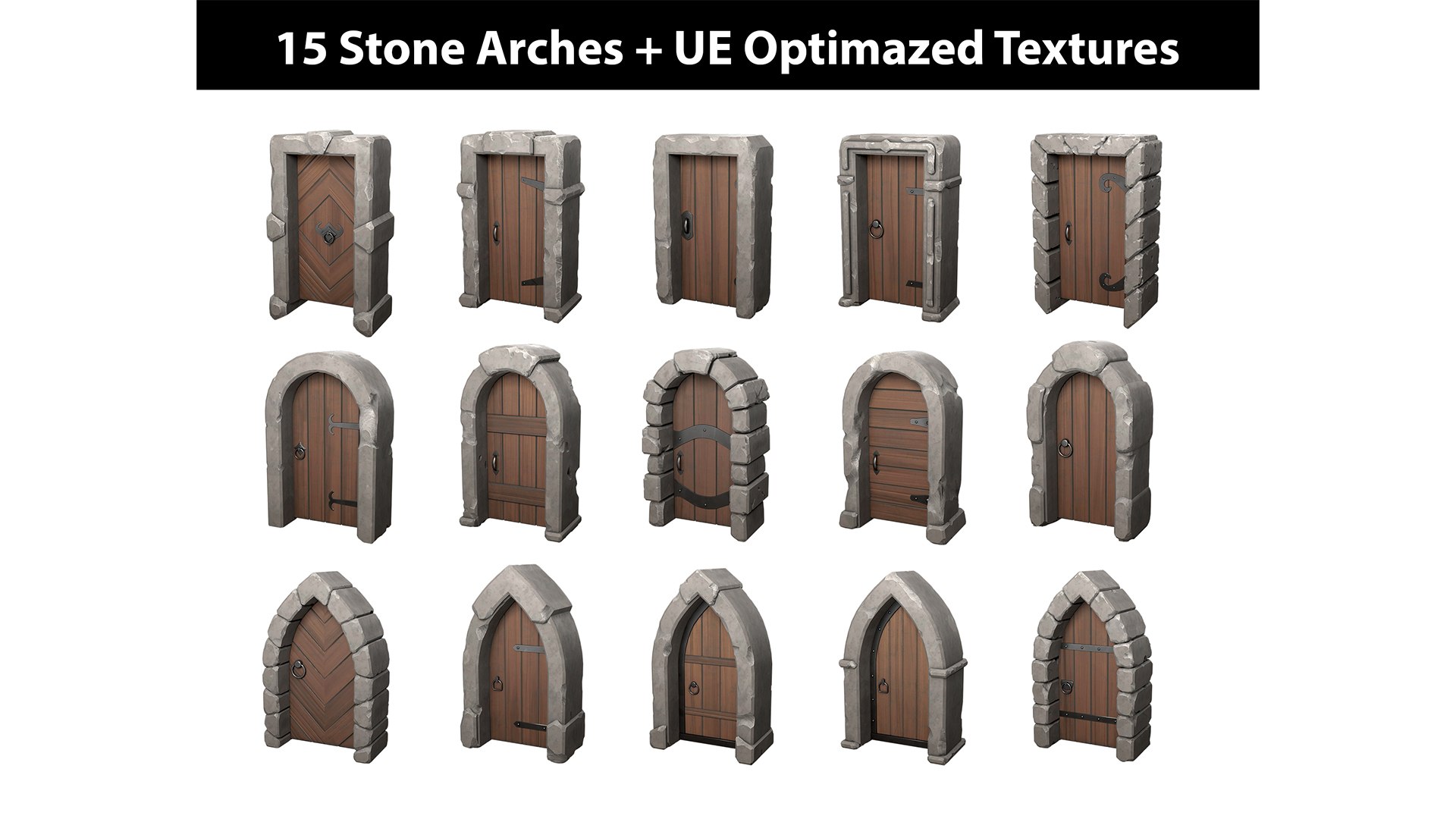 15 Stone Door Arches 3D - TurboSquid 2200062
