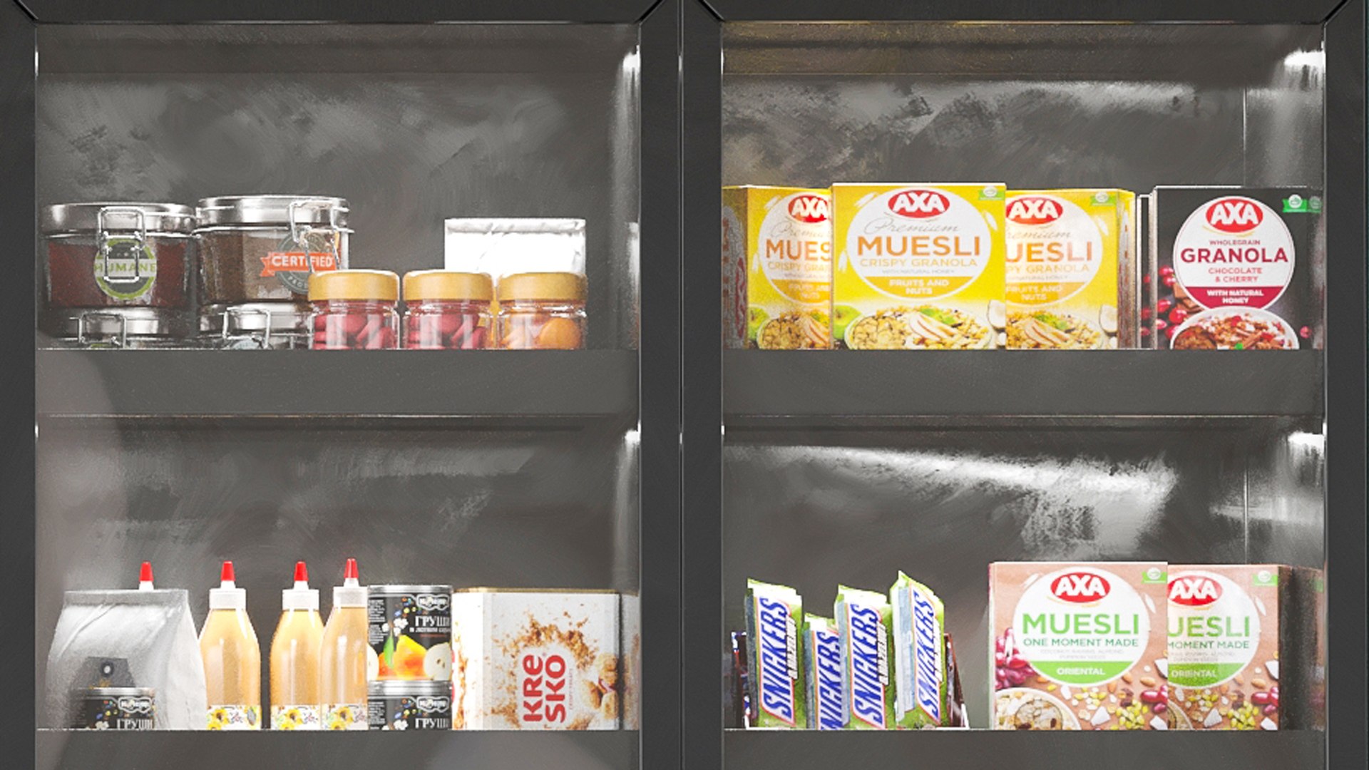 3D Showcase In A Supermarket With Food And Drinks Model - TurboSquid ...