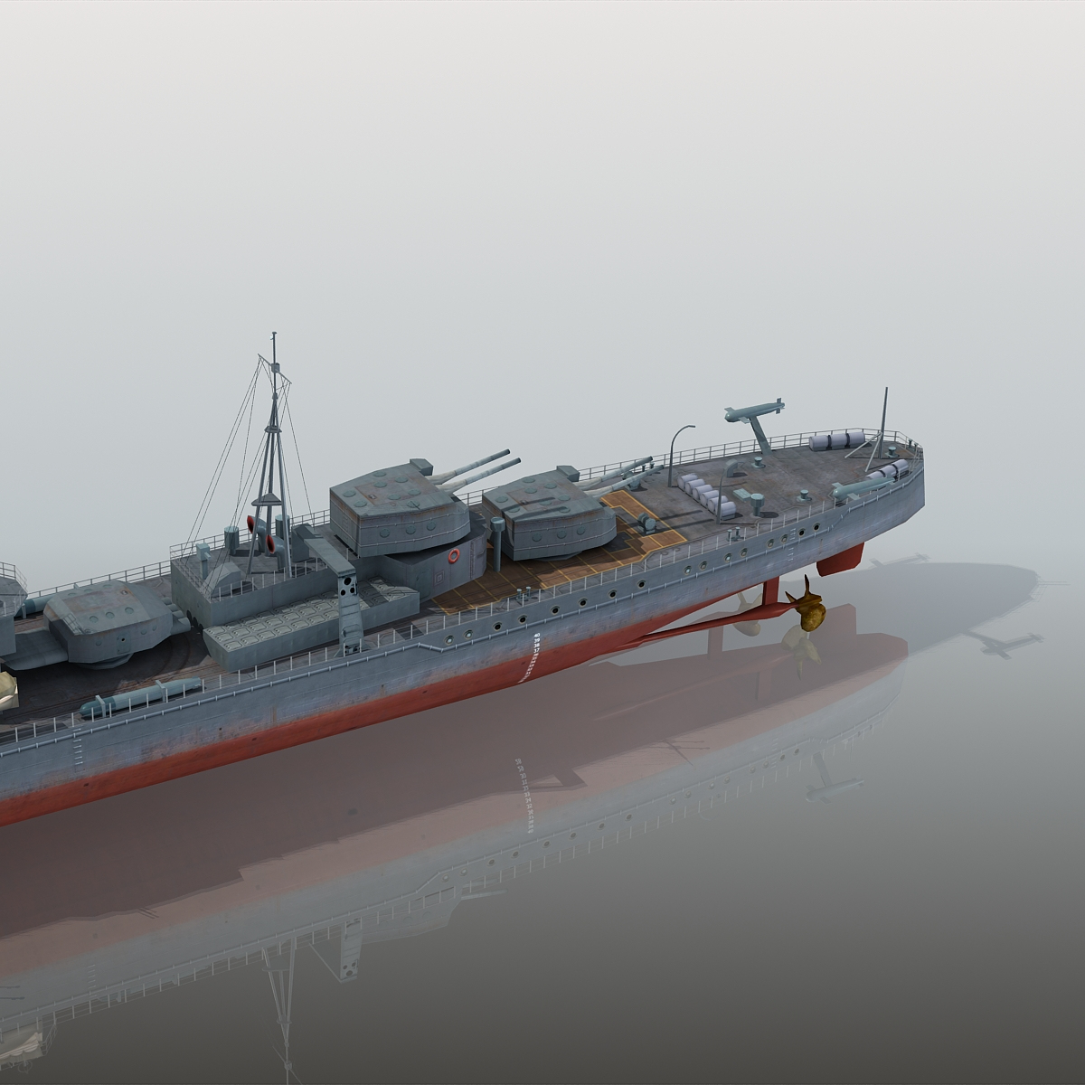 3d japanese destroyer kagero model