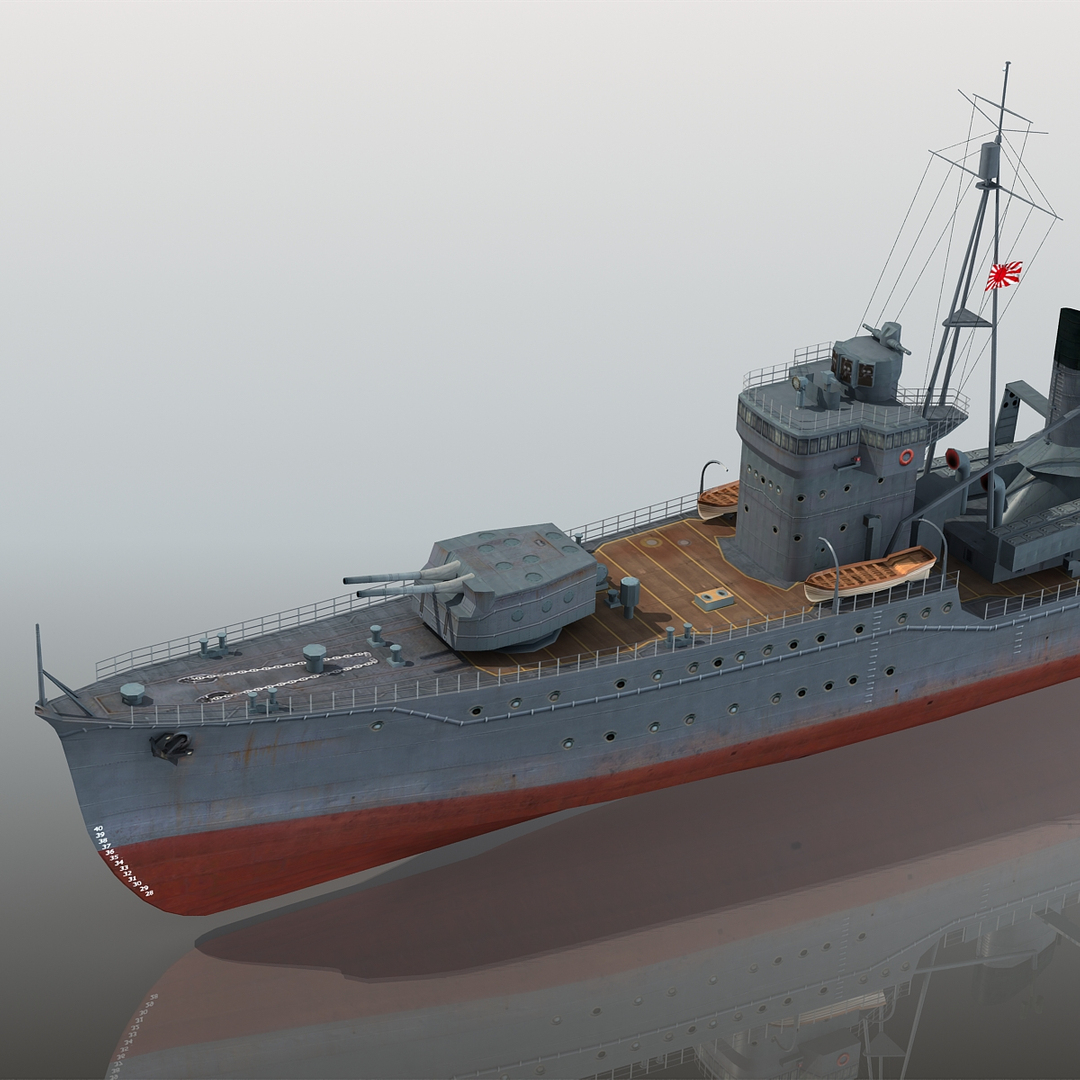 3d japanese destroyer kagero model