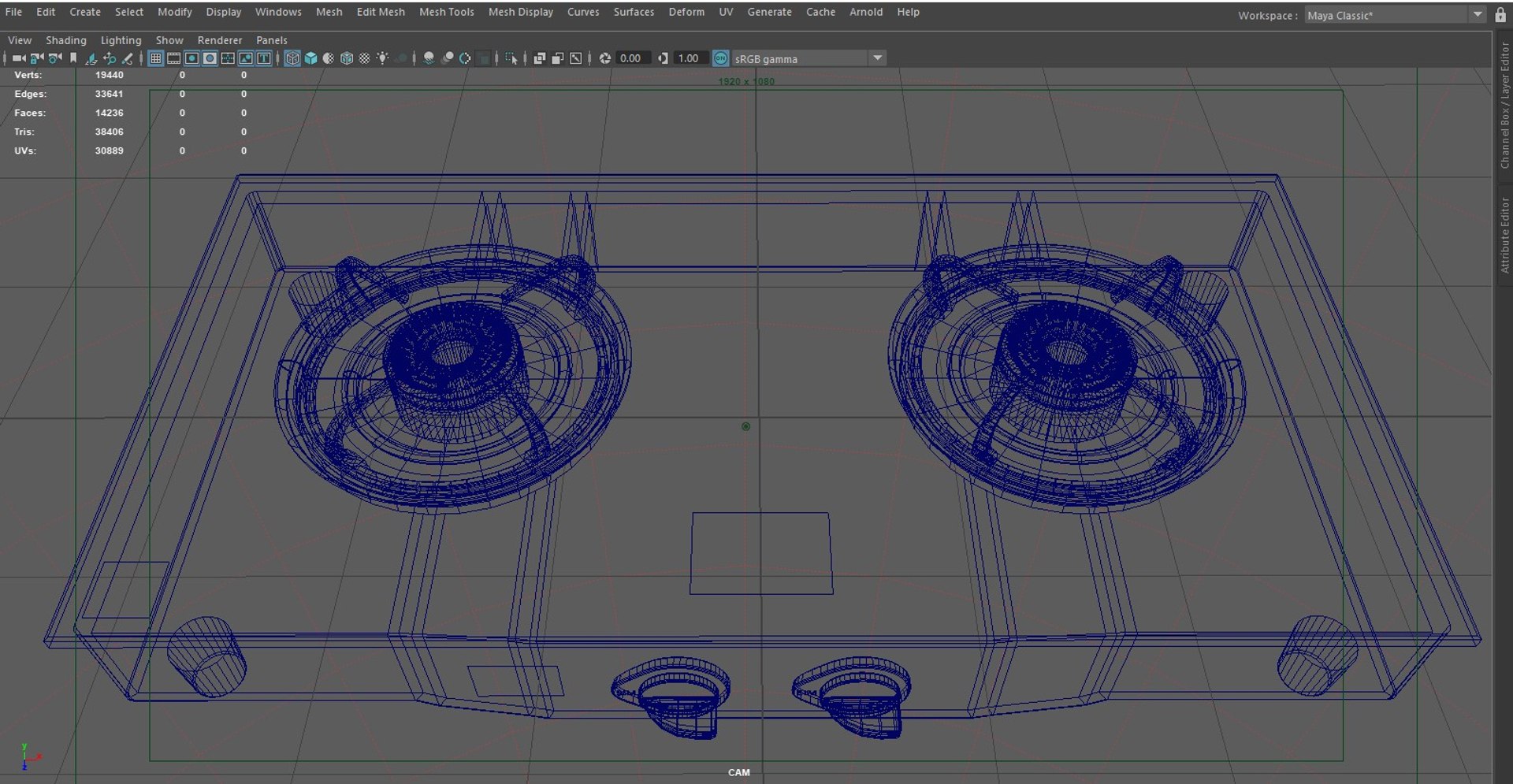 3D Stove - Two Burners Model - TurboSquid 1925043