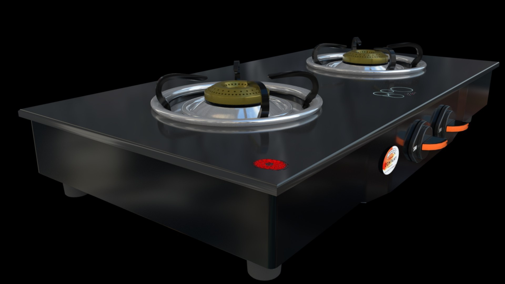 3D Stove - Two Burners Model - TurboSquid 1925043